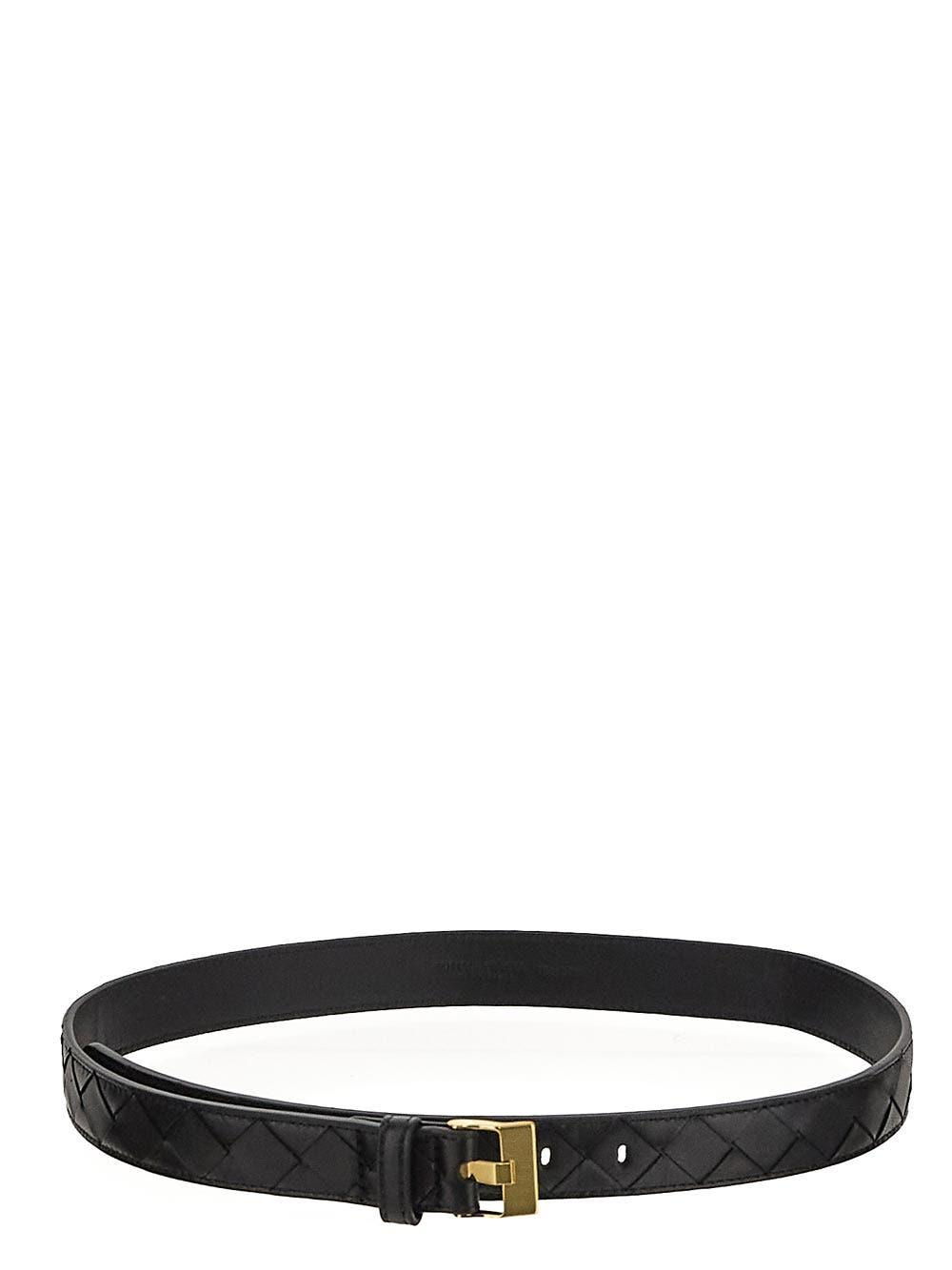 Bottega Veneta Wantch Intrecciato Belt in White | Lyst UK