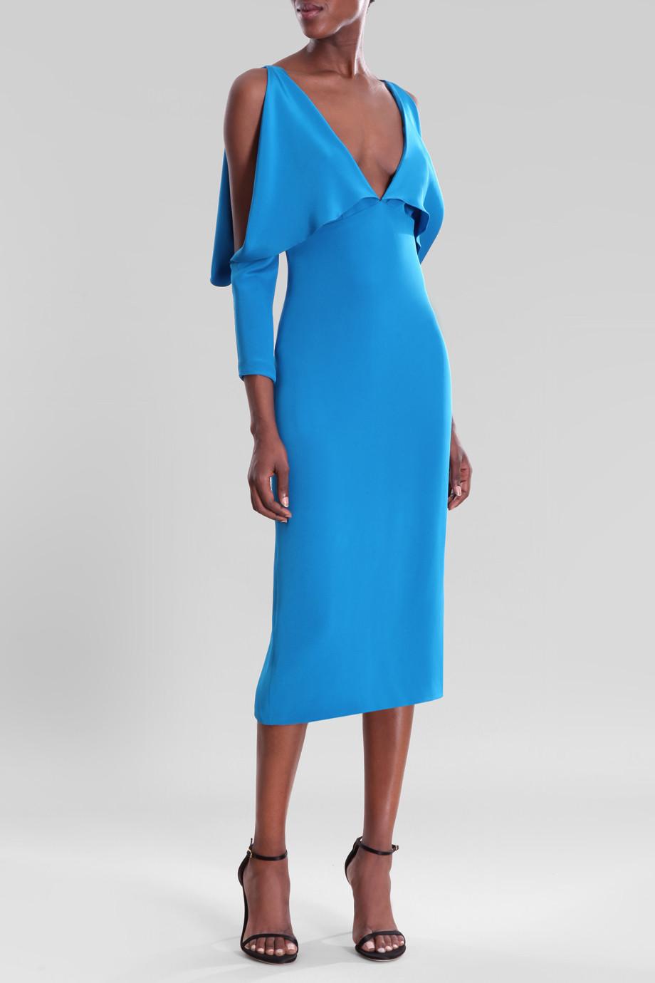 Cushnie Silk Cerulean Contessa Dress in Blue - Lyst