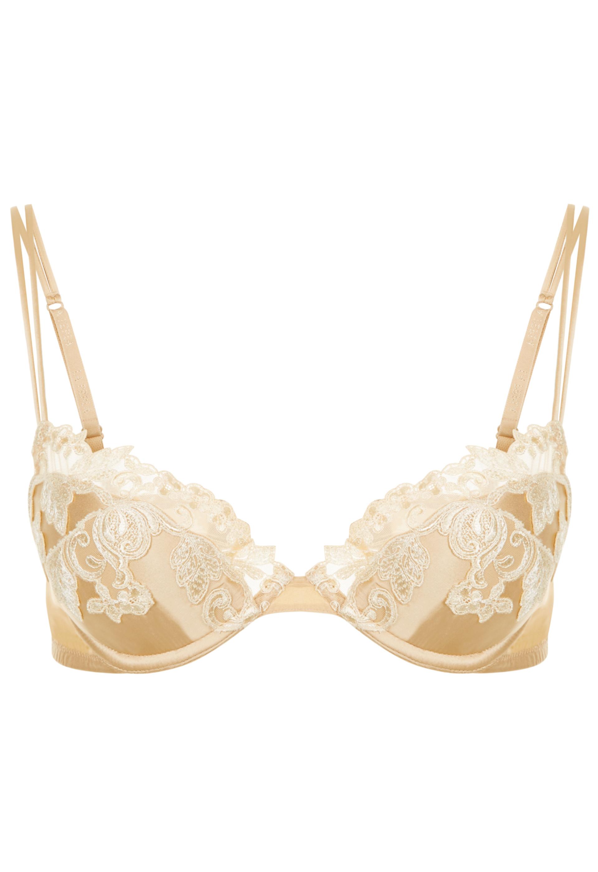 La Perla Tulle Maison Push Up Bra In Beige Natural Lyst
