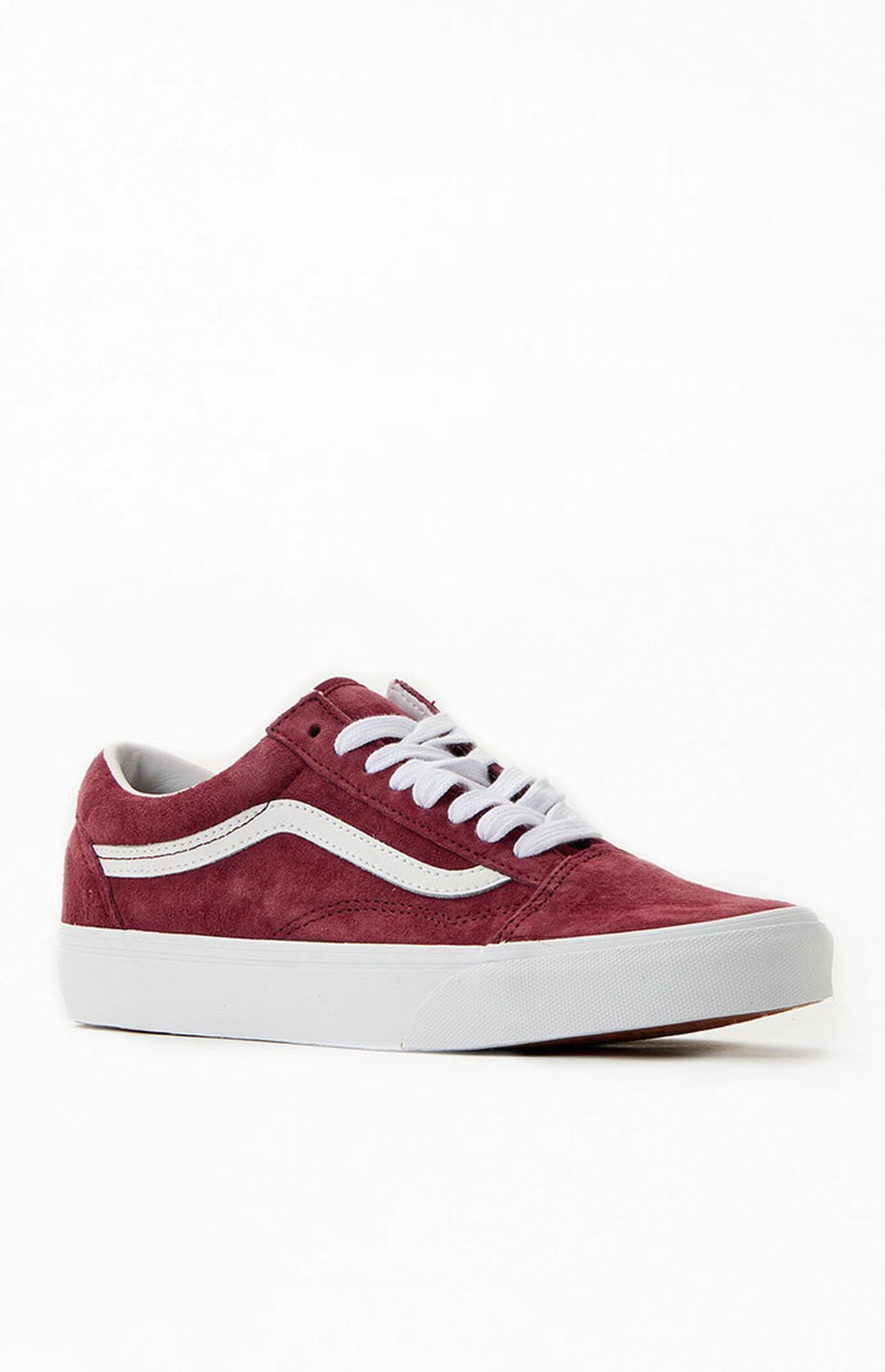 Vans Burgundy Old Skool Suede Sneakers In Red Lyst
