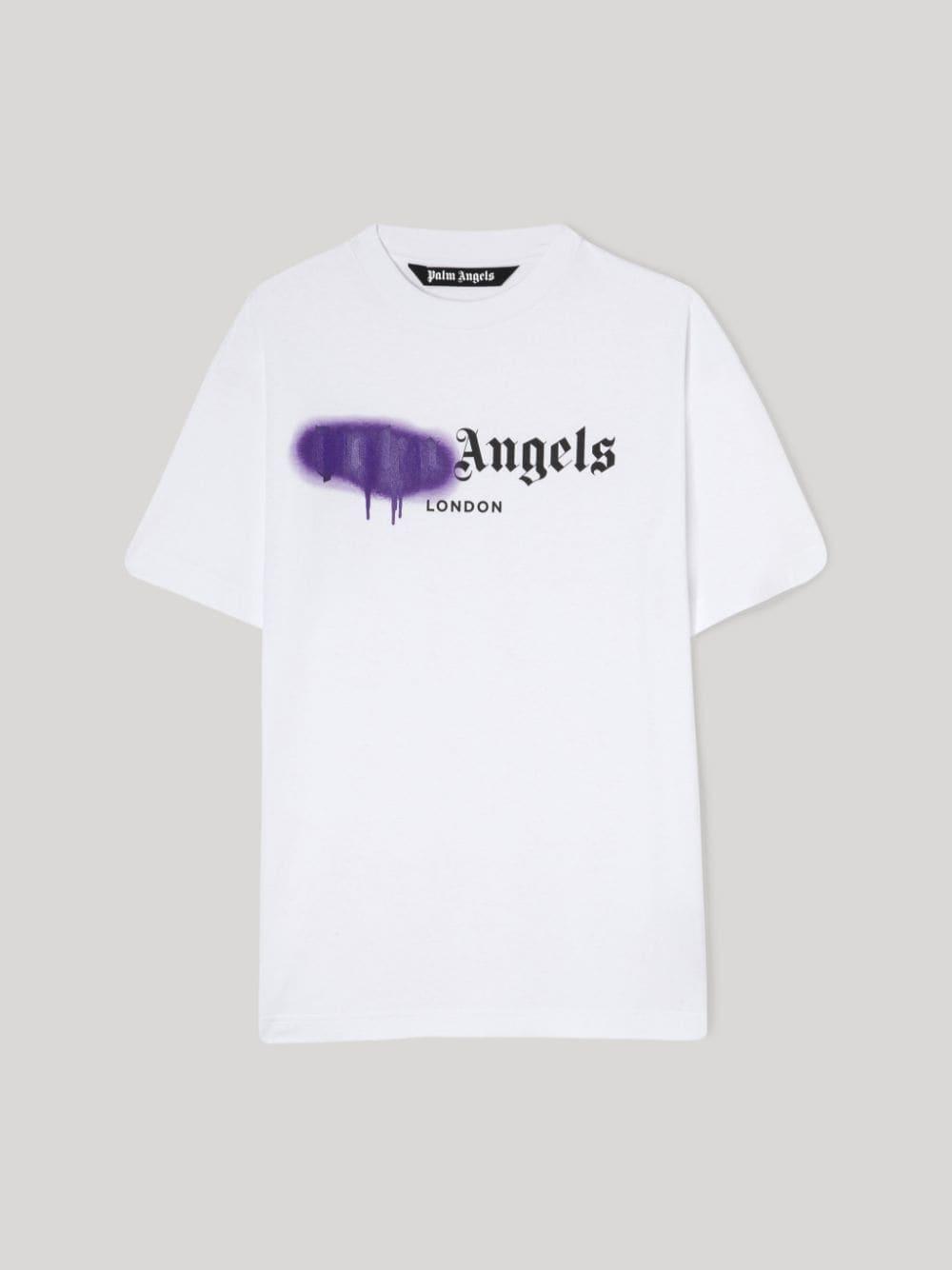 Palm Angels Spray Paint-print T-shirt in White for Men | Lyst UK