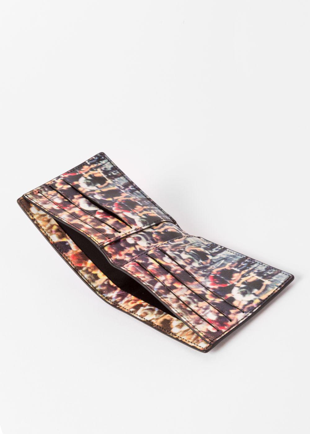 Men's Black Leather Credit Card Wallet With 'mini' Print Interior ...