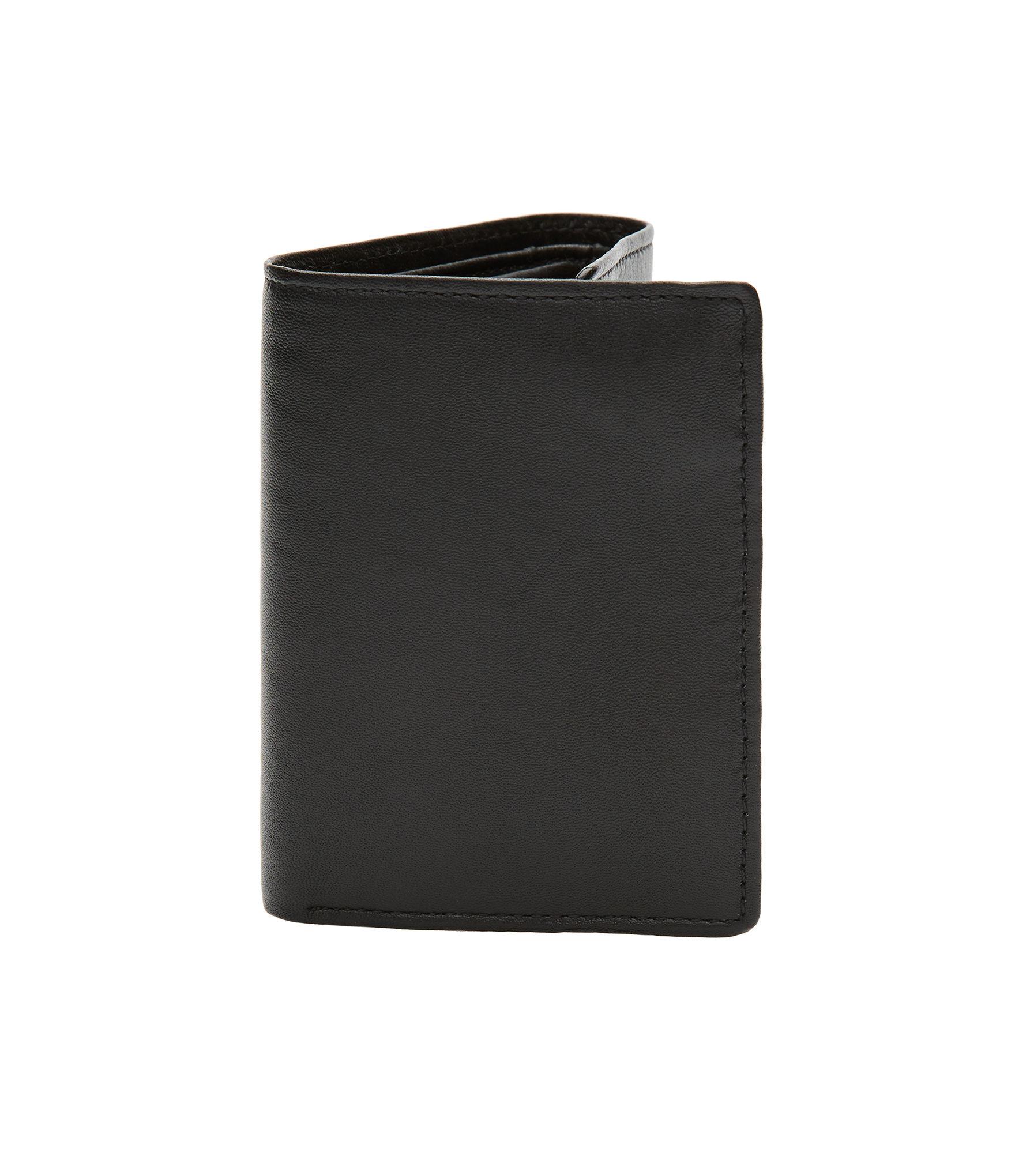 Perry Ellis Leather Gramercy Trifold Portfolio Wallet in Black for Men ...