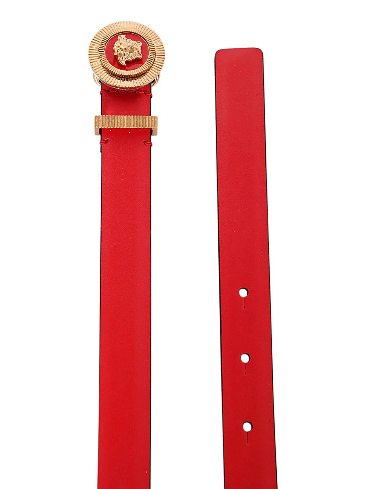 Red Versace Belt Men