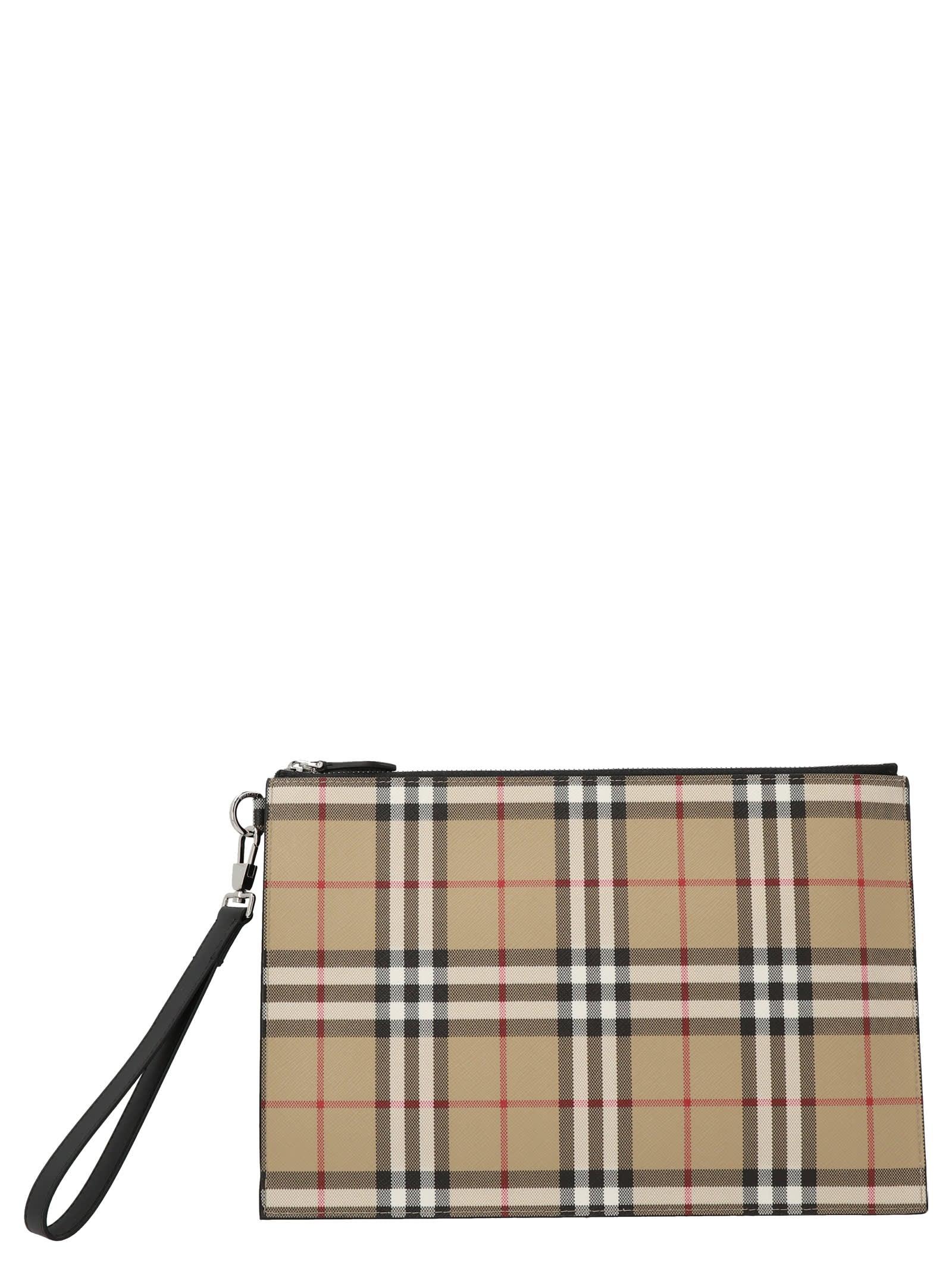 Burberry Edin Clutch in Natural for Men | Lyst