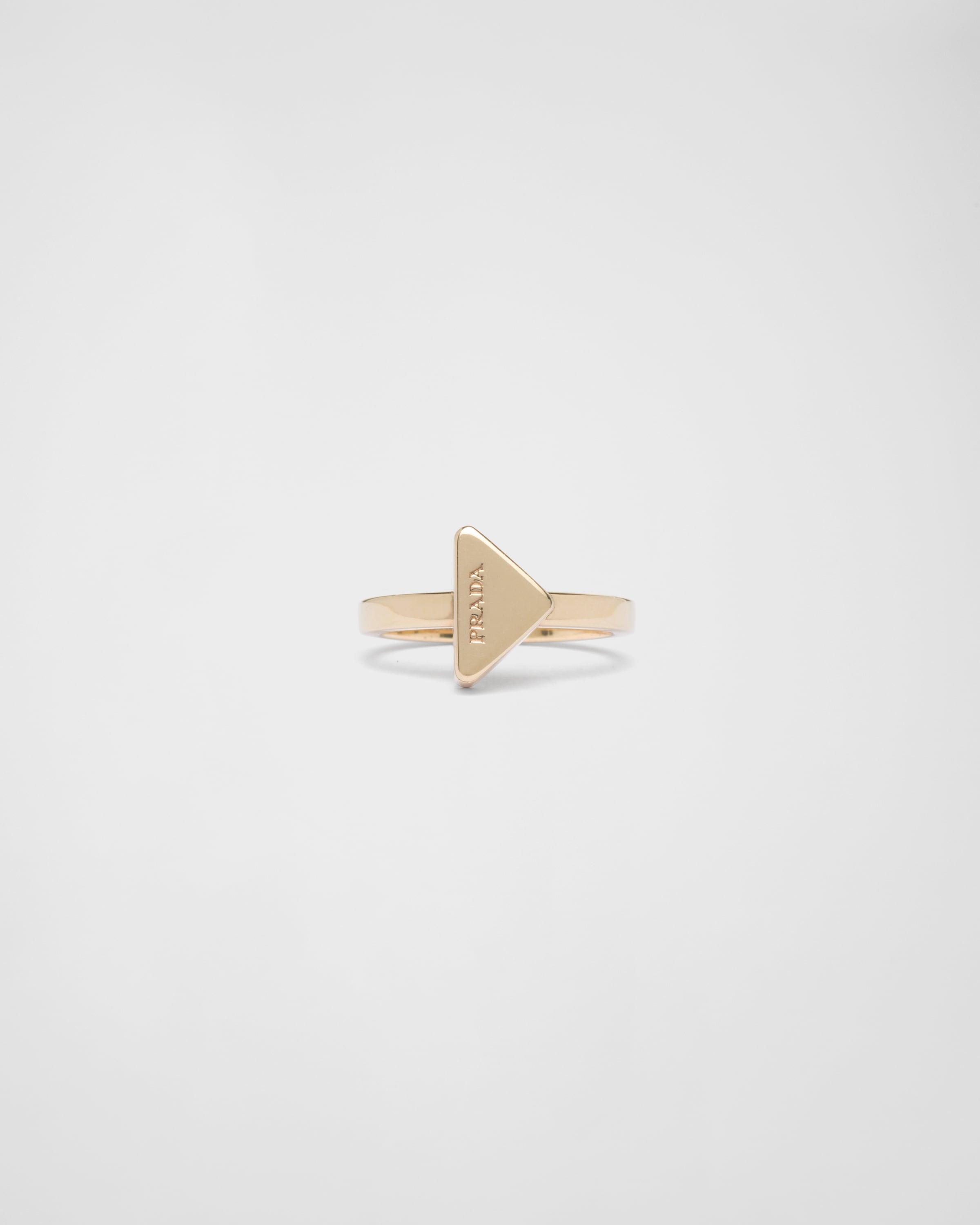 Prada Metal Ring in White | Lyst