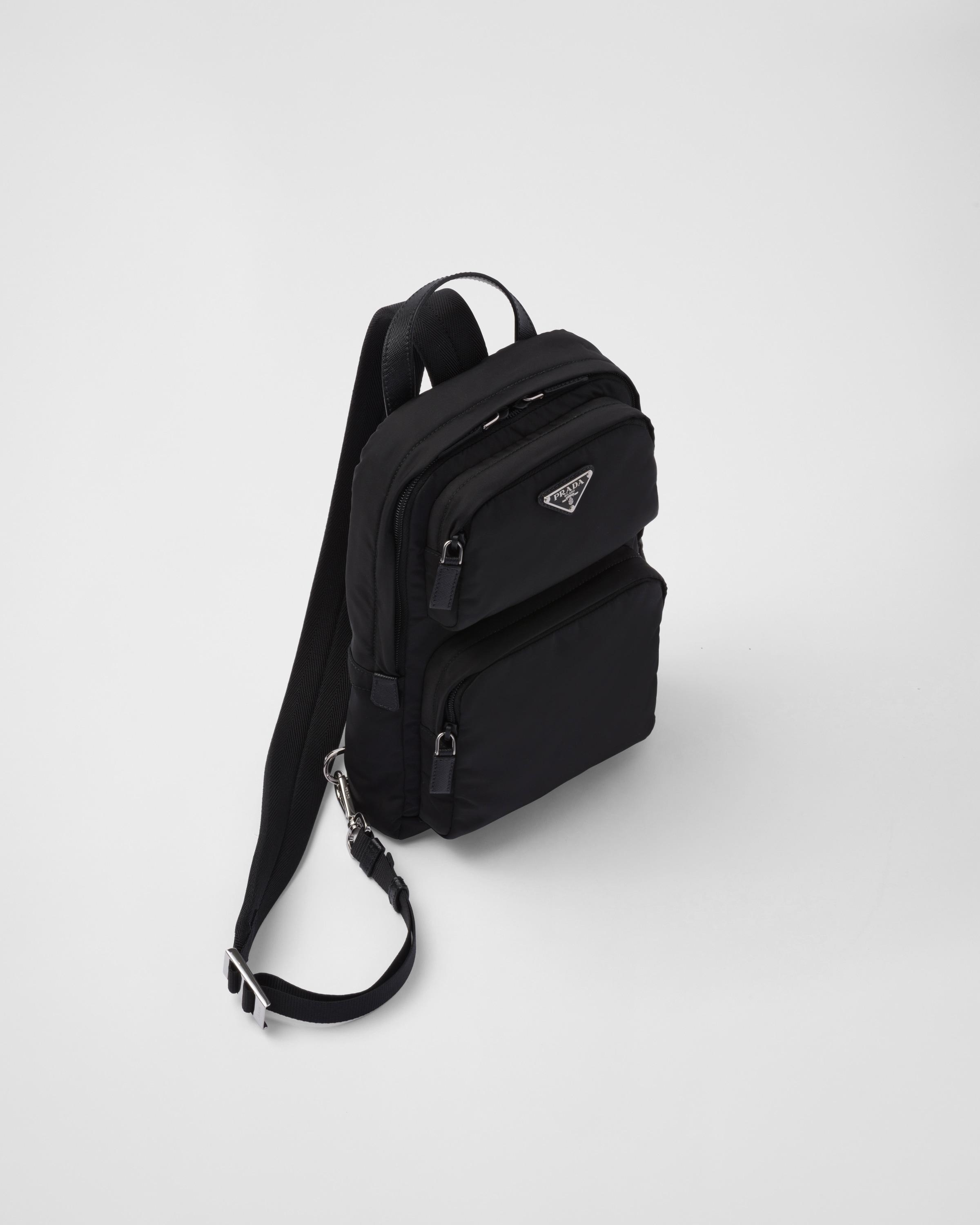 Prada Re-nylon And Saffiano Leather Backpack in Black for Men | Lyst