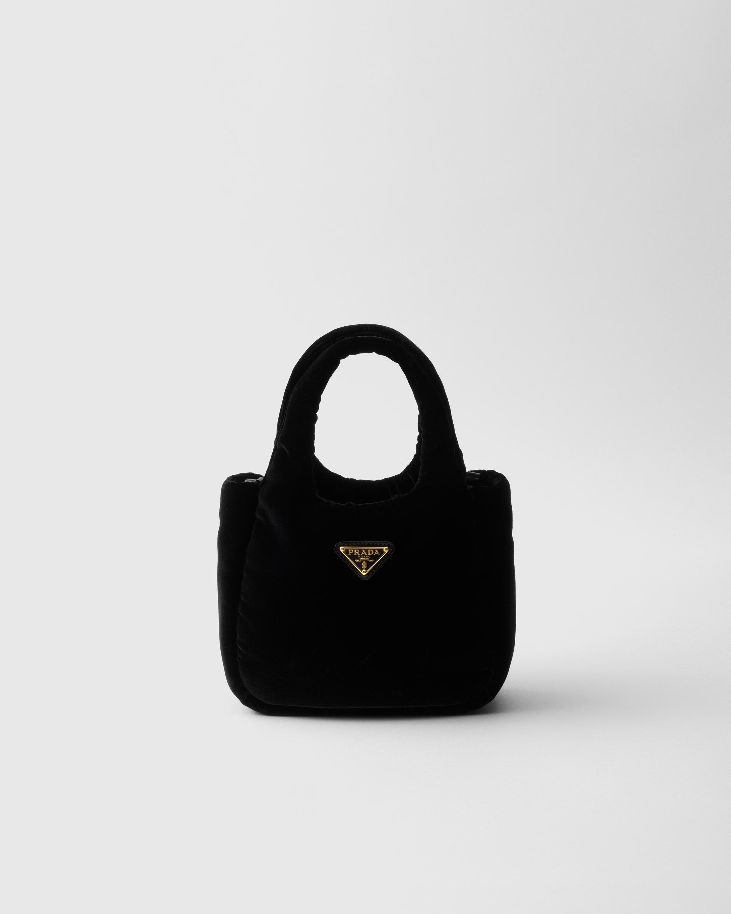 Prada Padded Velvet Mini Handbag in Black | Lyst