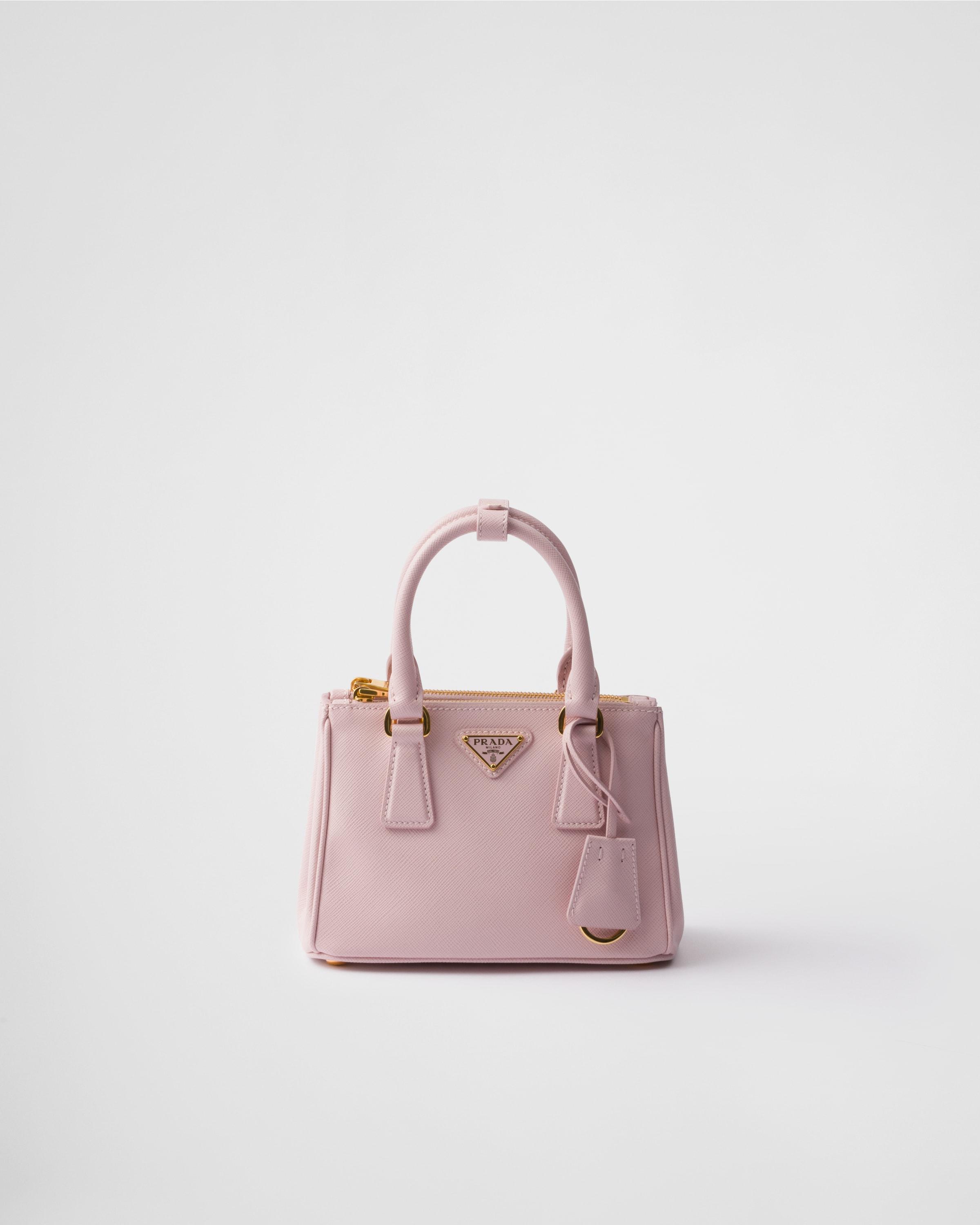 Prada Galleria Saffiano Leather Micro Bag in Pink | Lyst