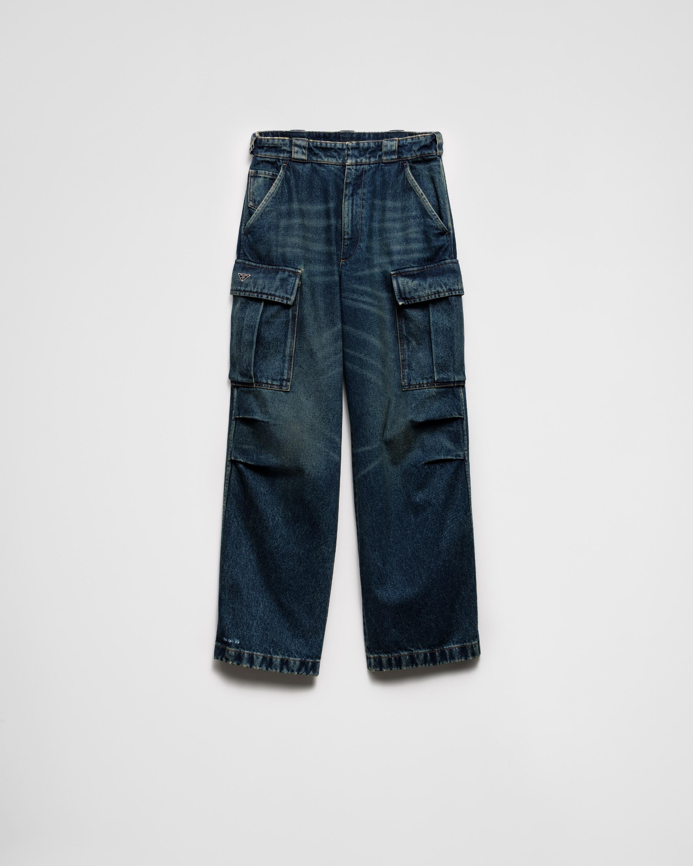 Prada Denim Cargo Jeans in Blue for Men | Lyst