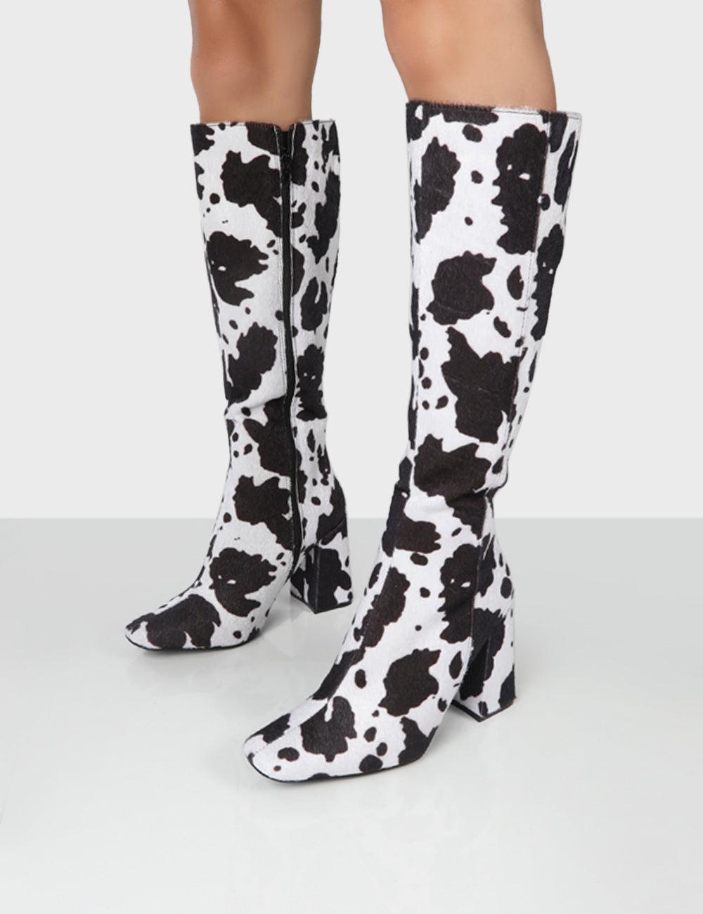 Cow Rubber Boots For Girls Pattern