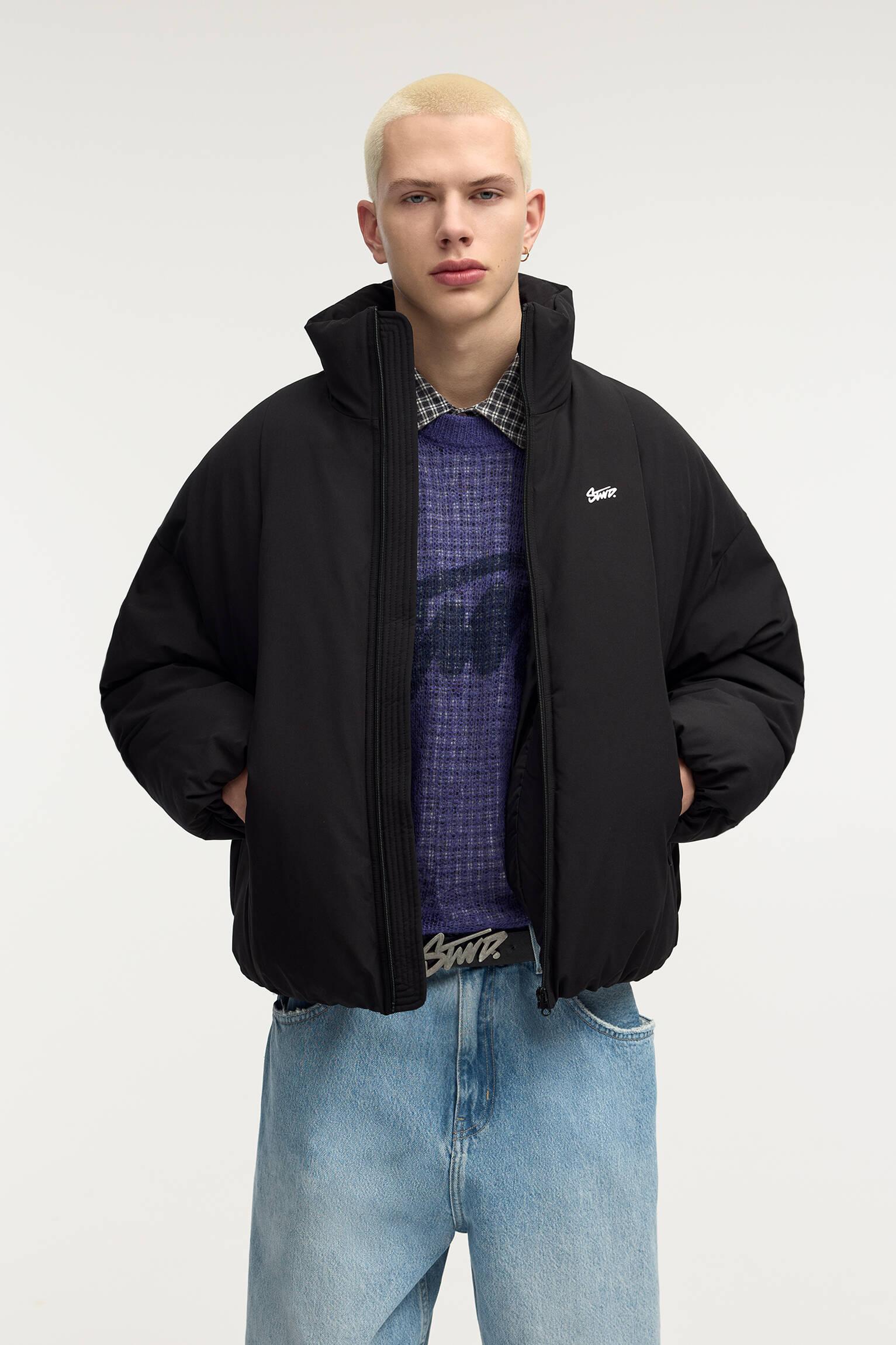 Pull&Bear Puffer Jacket With Stwd Logo in Blue for Men | Lyst UK