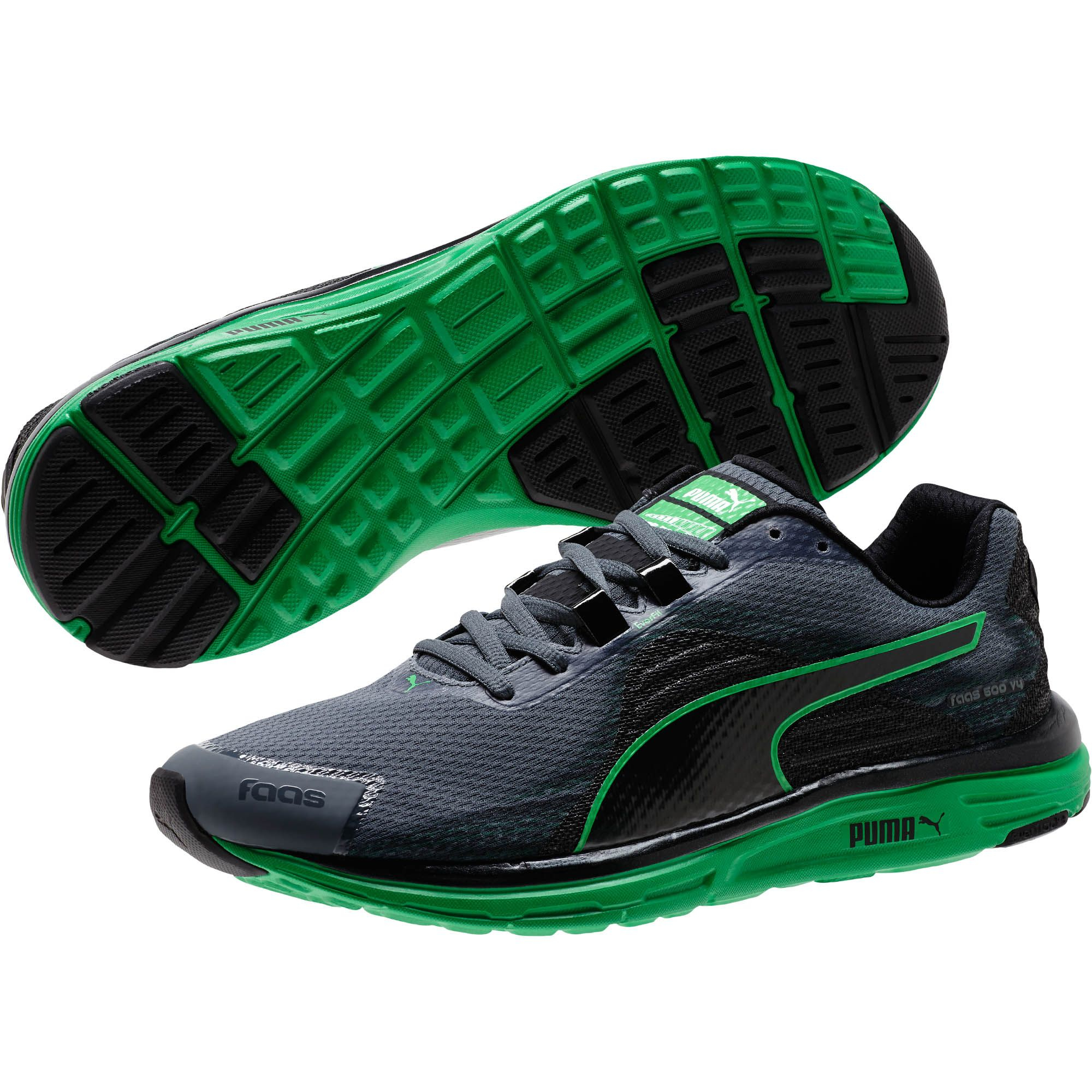 PUMA Lace Faas 500 V4 Men's Running Shoes in Green for Men - Lyst