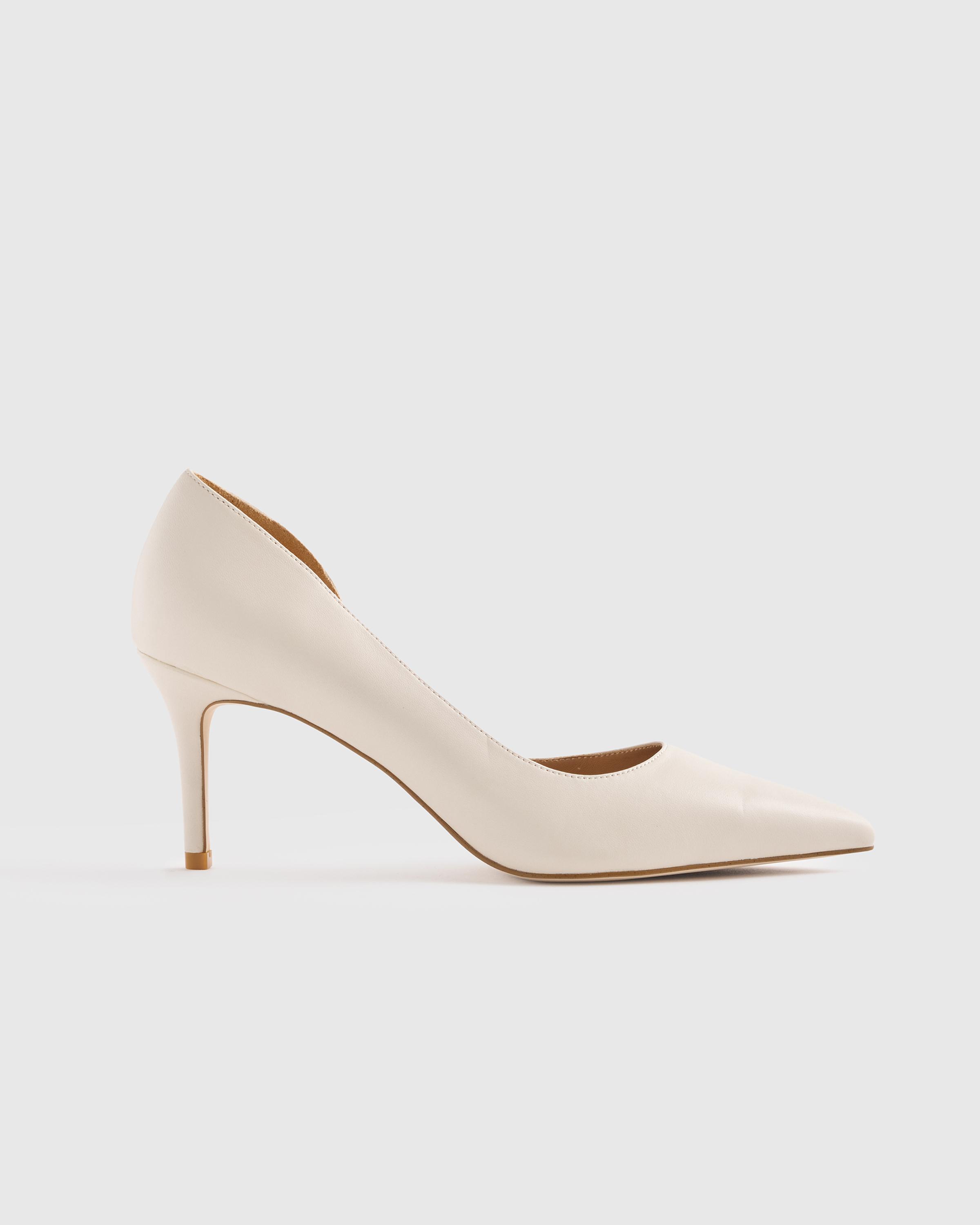 Quince Italian Leather 75Mm D'Orsay Pump in Natural | Lyst