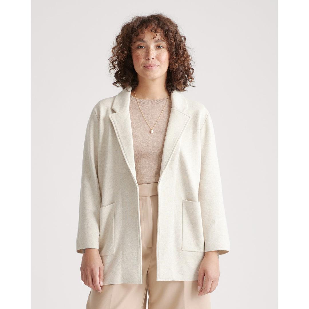 Quince Knit Blazer in Natural | Lyst