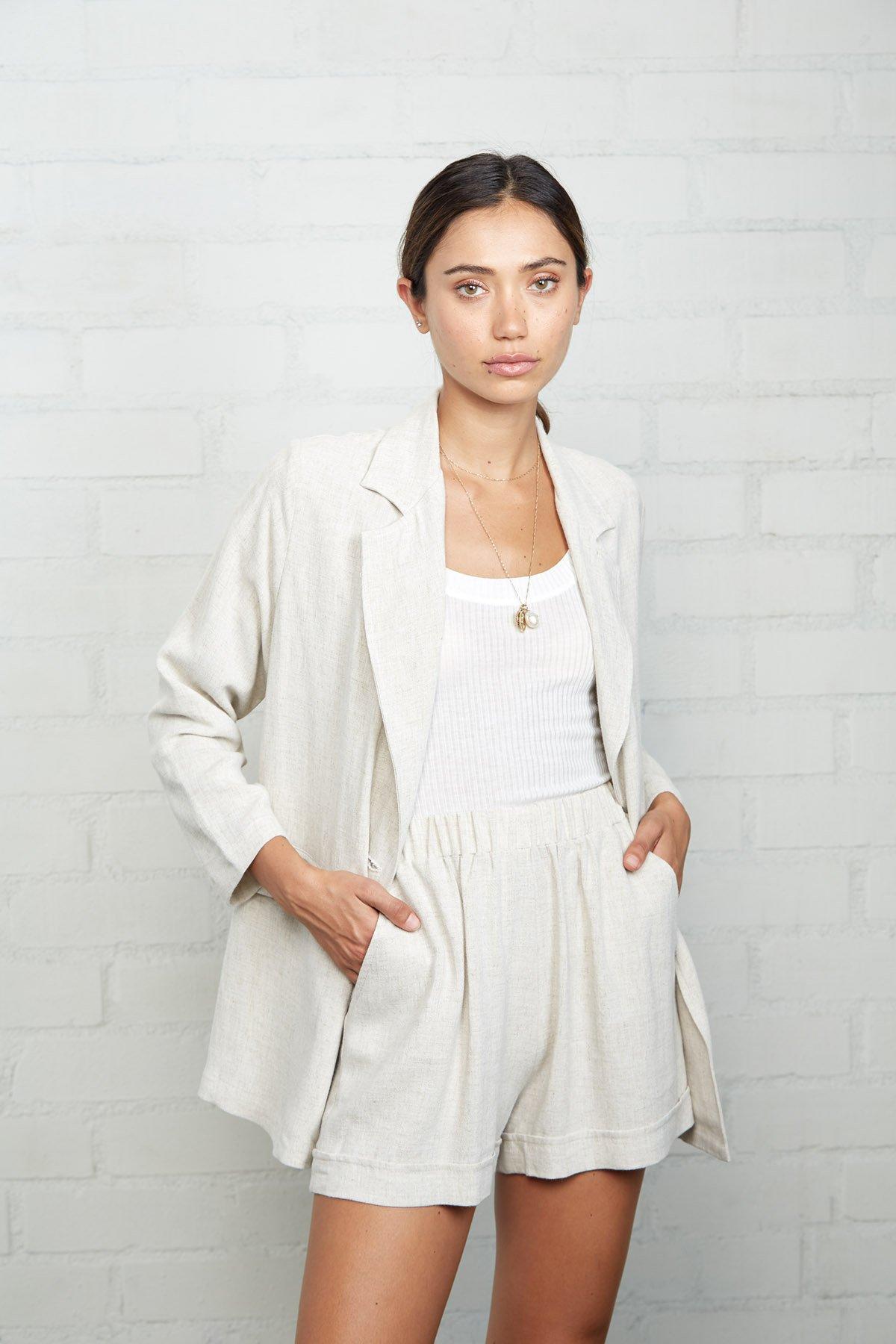 Rachel Pally Linen Brea Jacket in Natural (White) - Lyst