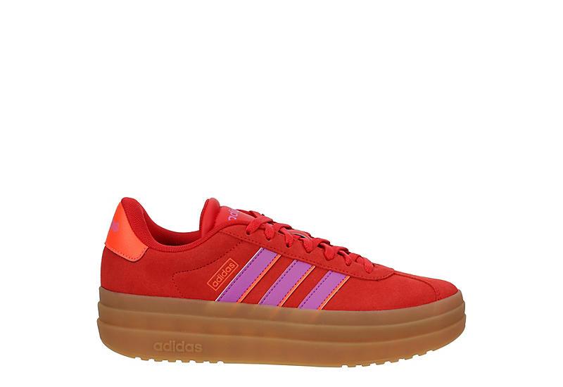 adidas VL Court Bold Suede Sneakers in Red | Lyst