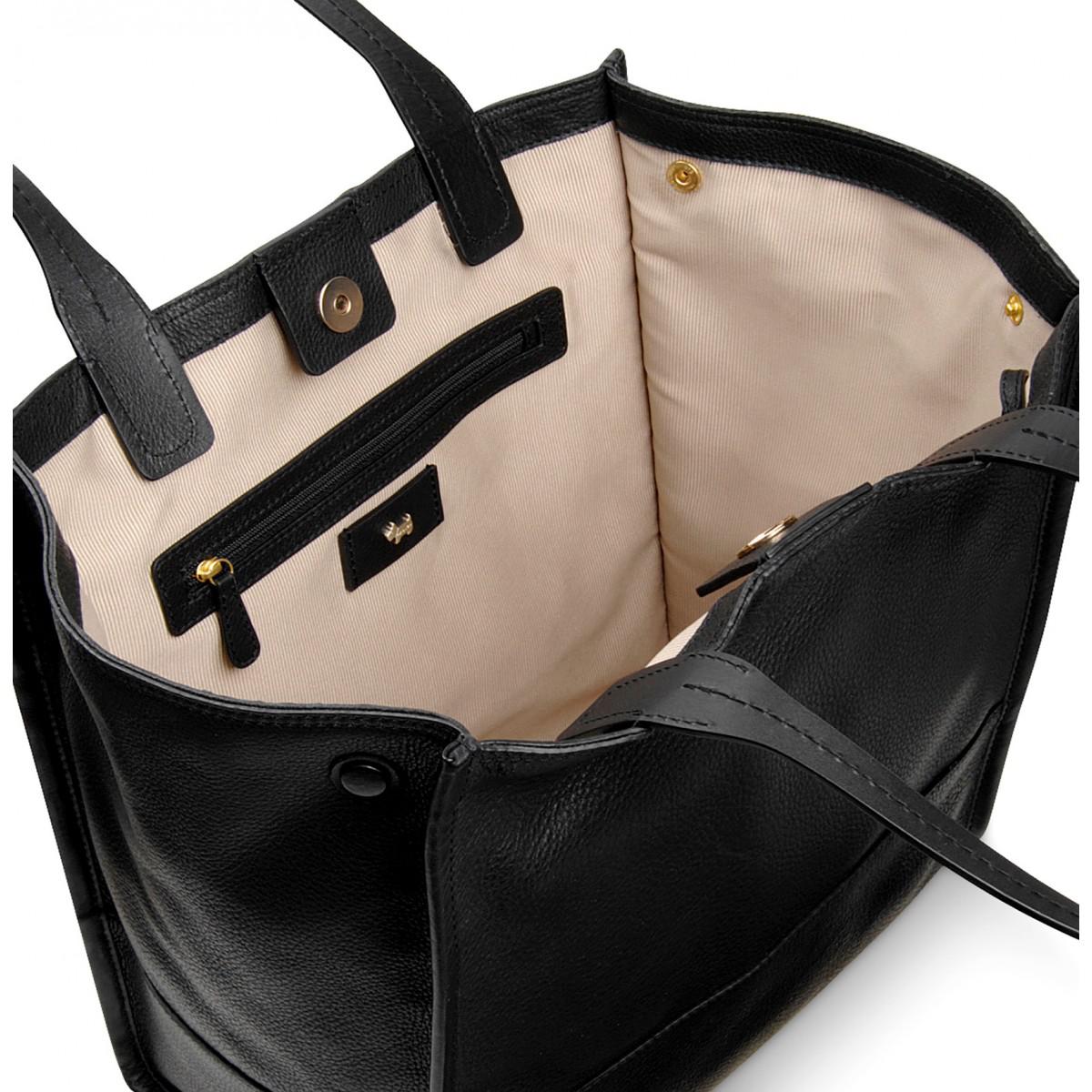 Radley Leather Smile Large Open Top Tote Bag in Black - Lyst Radley Leather Smile Large Open Top Tote Bag in Black - Lyst