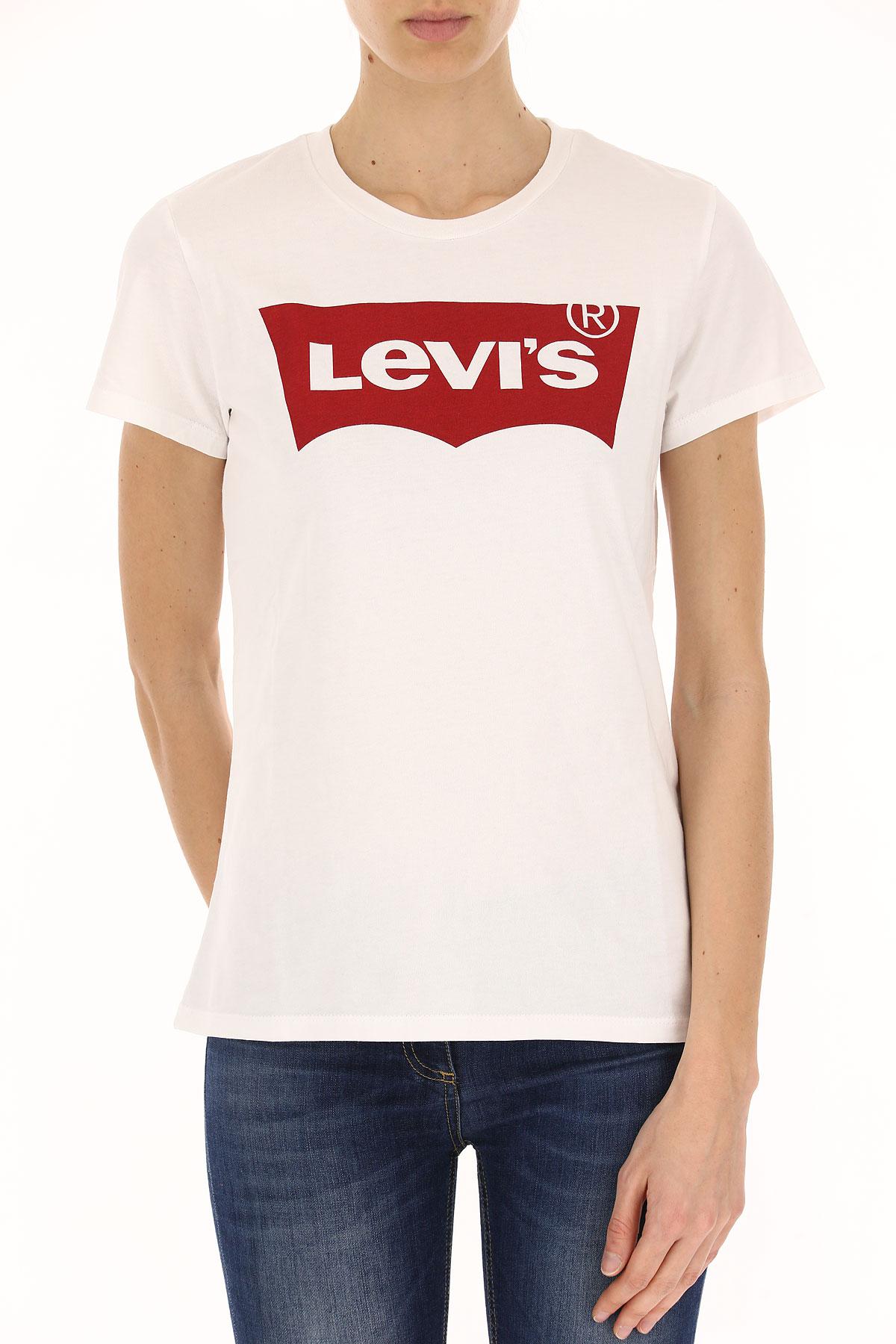 Levis Cotton Perfect T Shirt With Batwing Logo In White Lyst