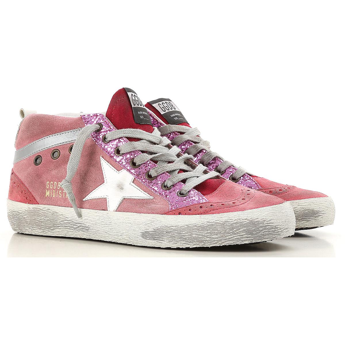 Golden Goose Deluxe Brand Leather Mid Star Sneakers in Pink/White (Pink ...