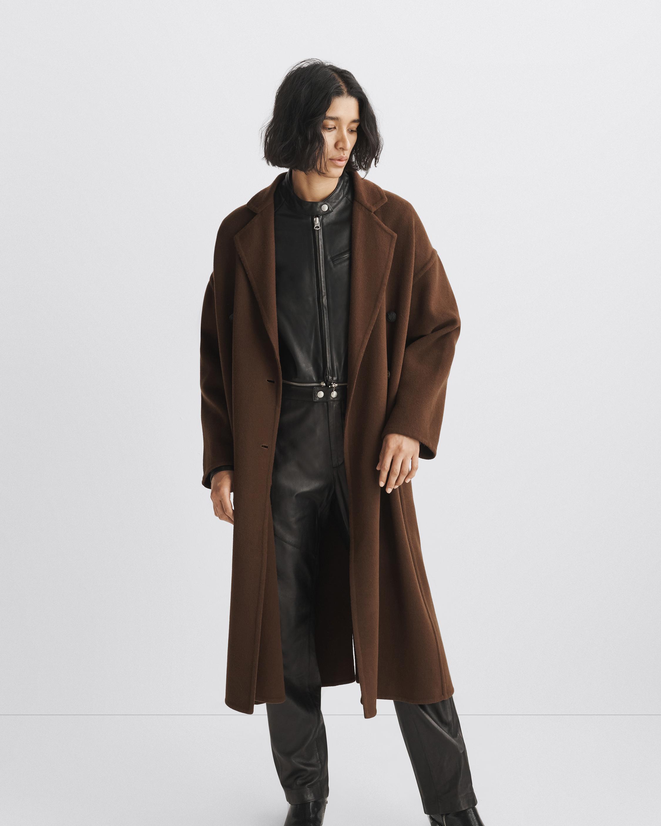 Rag & Bone Thea Italian Wool Coat in Brown | Lyst