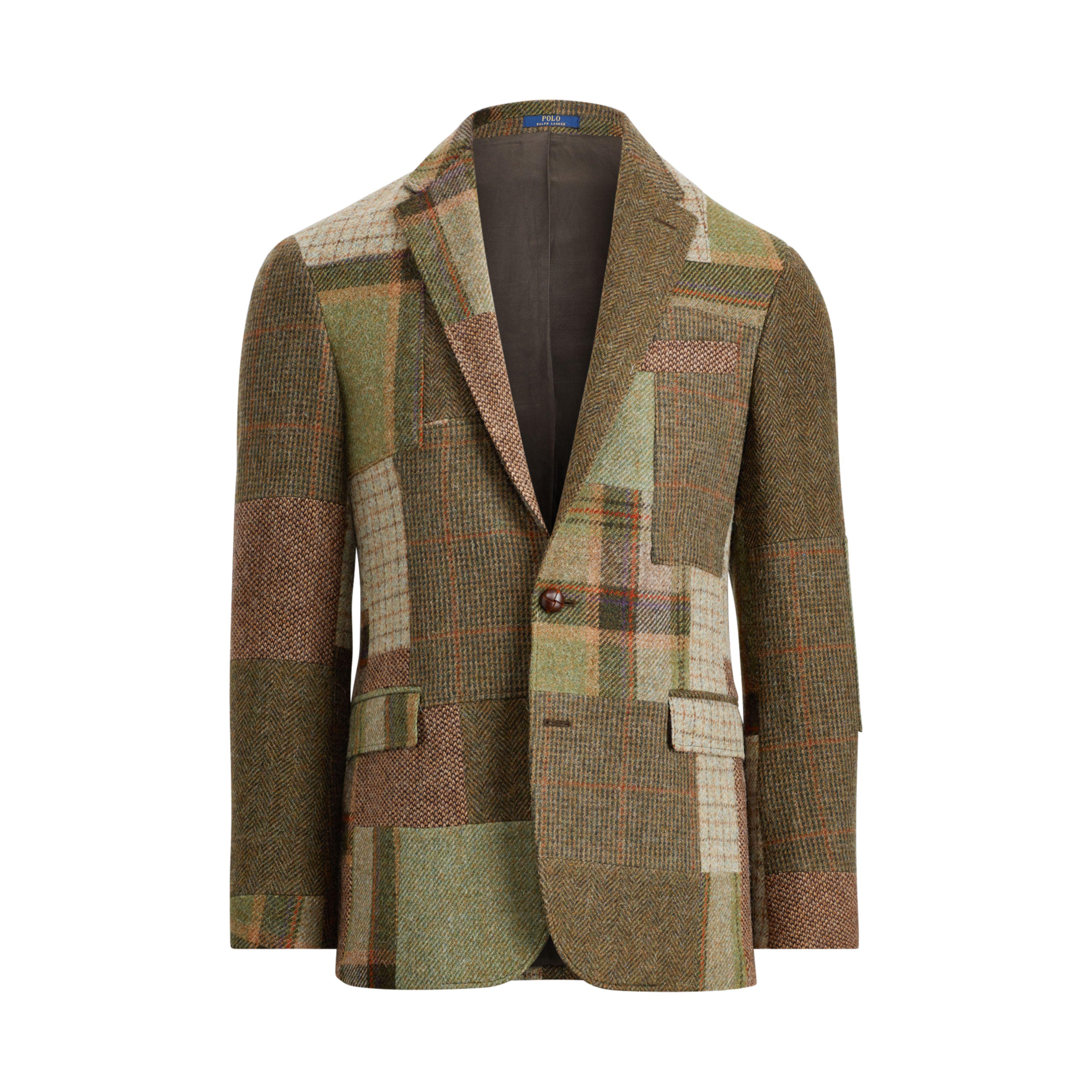 Polo Ralph Lauren Wool Morgan Patchwork Sport Coat In Green For Men Lyst