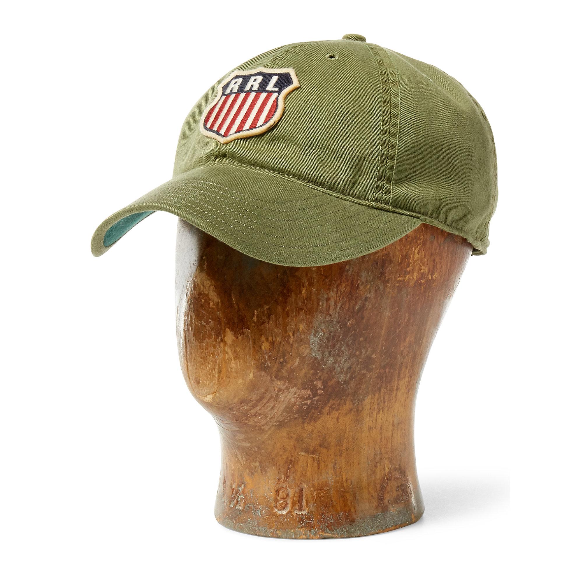 RRL Twill Snap-back Ball Cap in Green for Men | Lyst