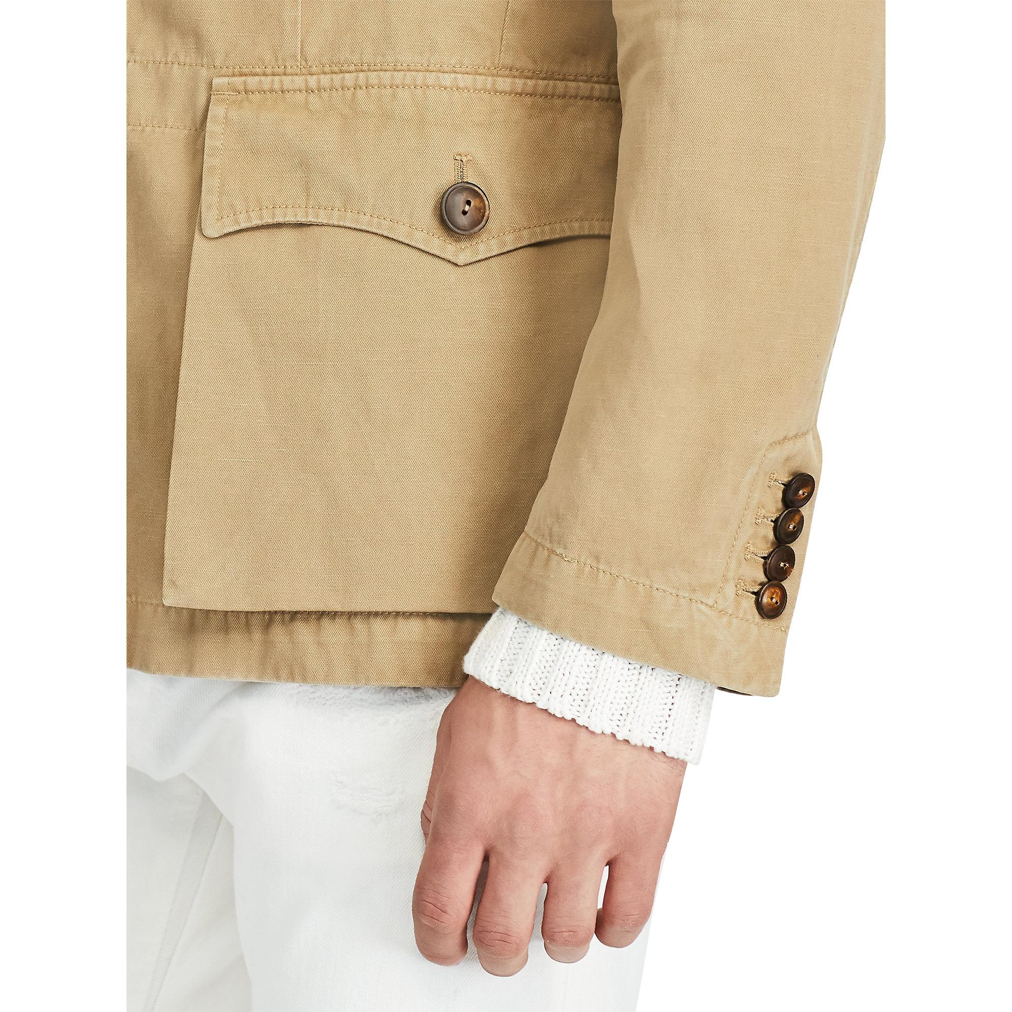 Polo Ralph Lauren Cotton-linen Safari Jacket for Men - Lyst