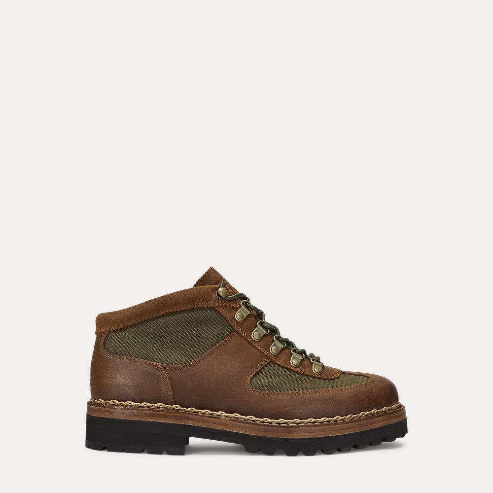 Ralph Lauren Alpine Suede & Canvas Trail Boot in Brown for Men | Lyst