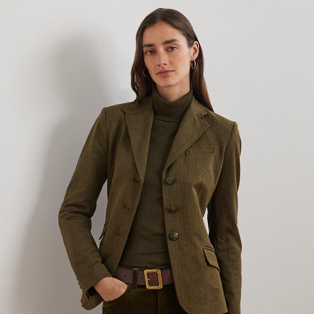 Ralph Lauren Ralph Lauren Herringbone Jacquard Blazer in Green | Lyst