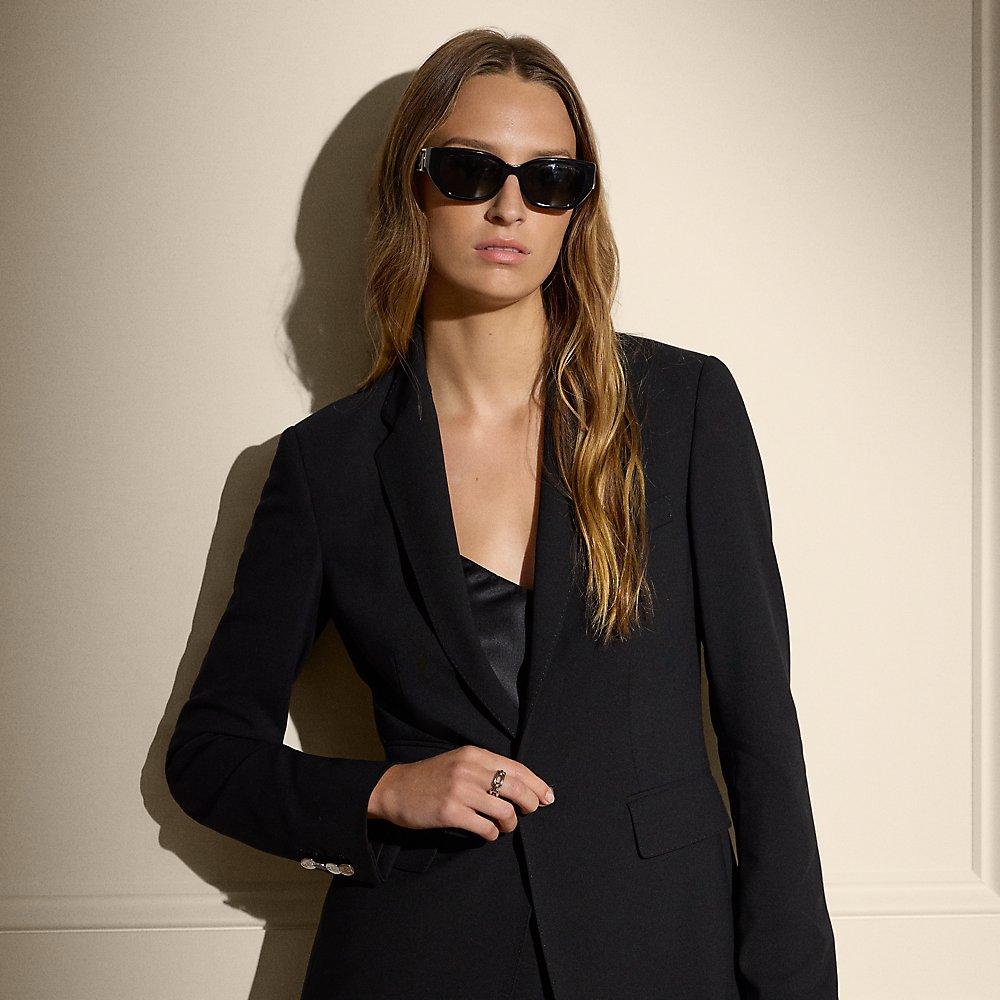 Ralph Lauren Ralph Lauren Parker Wool Crepe Jacket in Black | Lyst