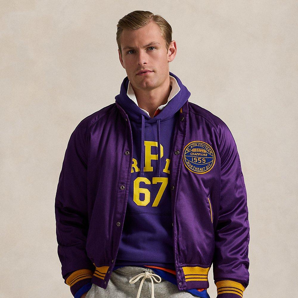 Polo Ralph Lauren Satin Varsity-inspired Jacket in Purple for Men | Lyst
