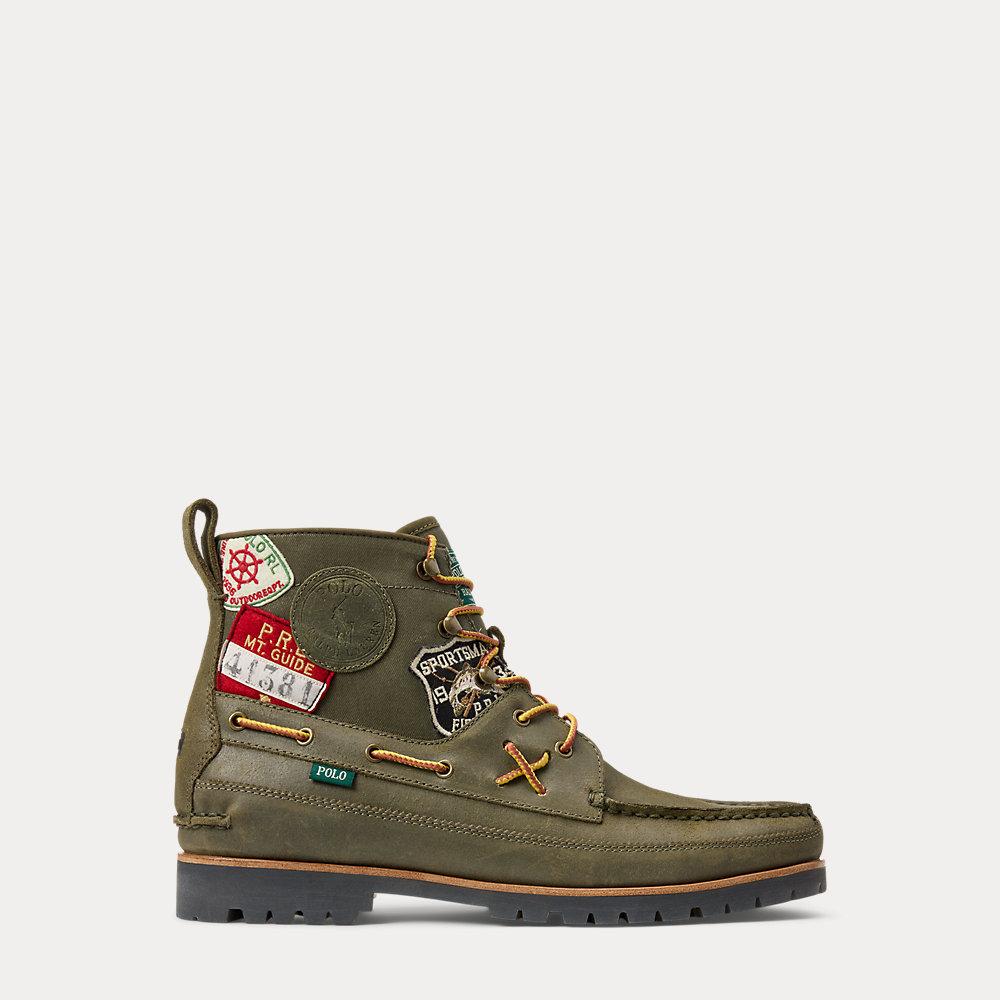 Ralph Lauren Ranger Mid Suede & Twill Boot in Green for Men | Lyst