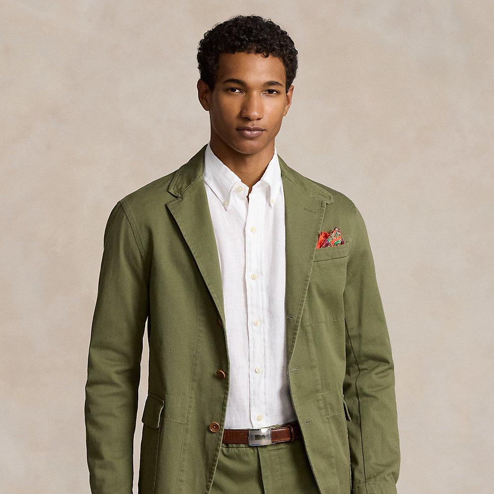 Ralph Lauren Tailored Washed Twill Suit Jacket in Green for Men | Lyst