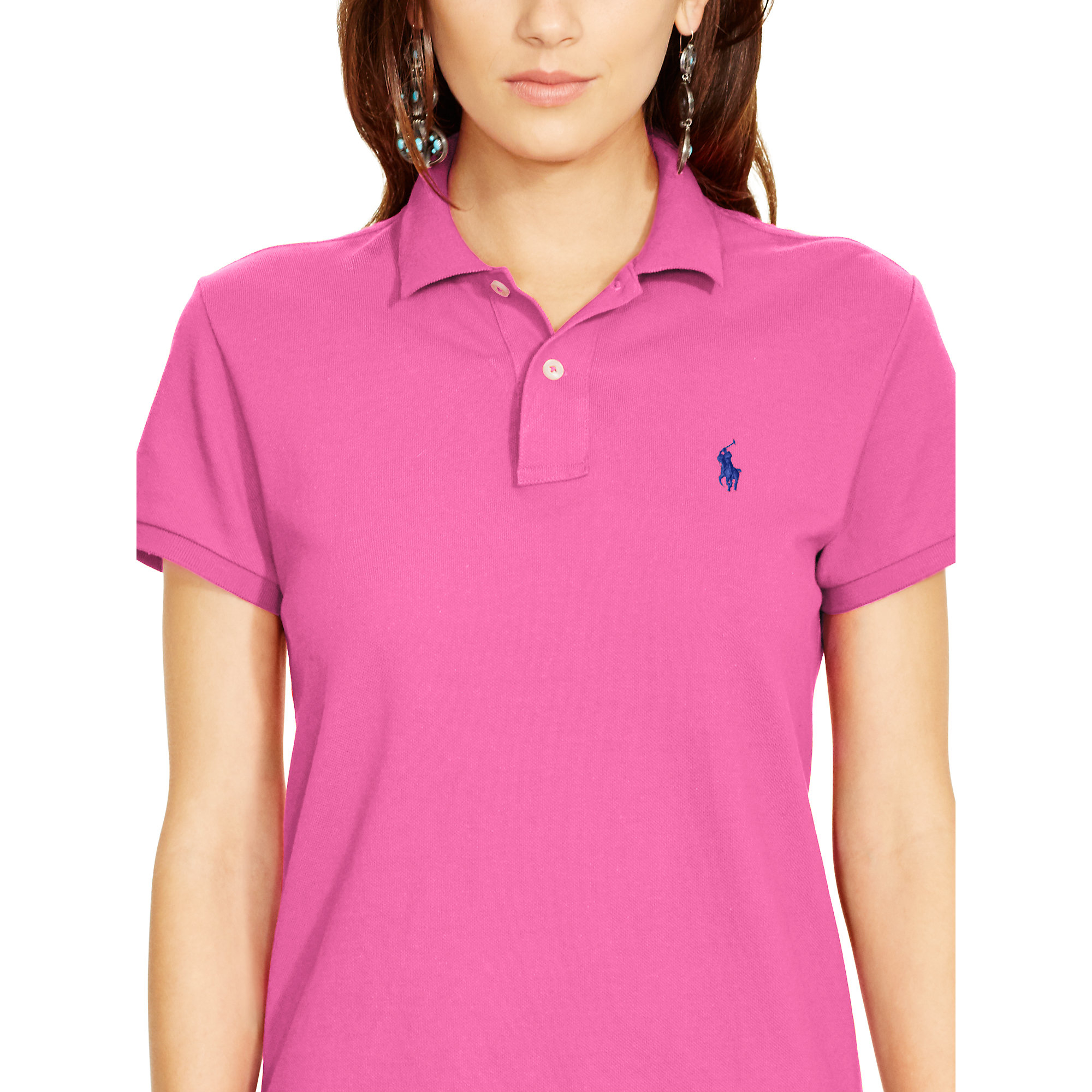 Polo Ralph Lauren Cotton Classic-fit Polohemd Aus Piqué in Pink - Lyst
