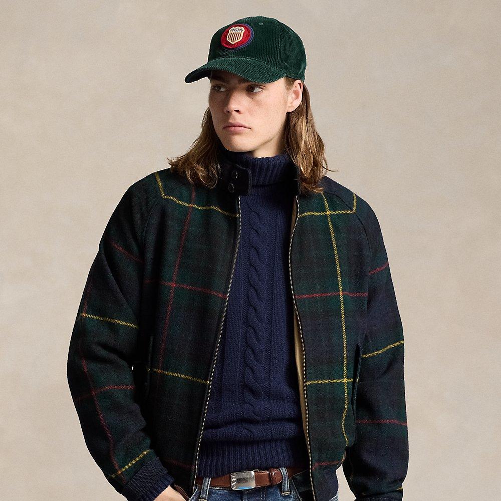 Polo Ralph Lauren Plaid Wool Twill Jacket in Blue for Men | Lyst