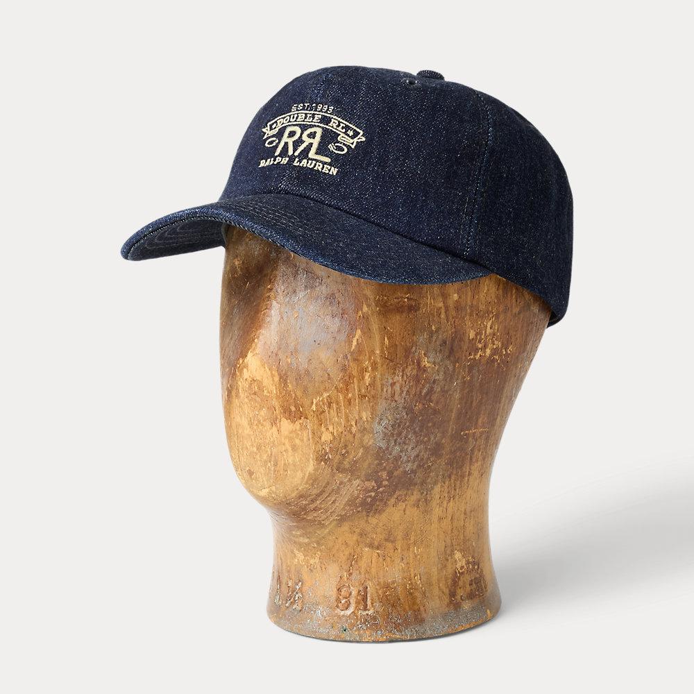RRL Ranch Logo Denim Ball Cap in Blue for Men | Lyst UK