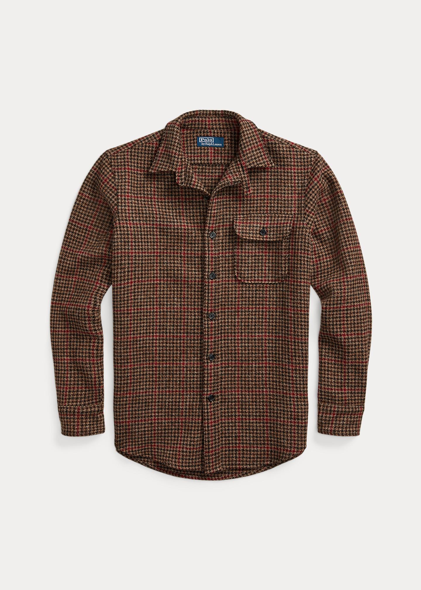 Polo Ralph Lauren Suede-patch Shetland Wool Overshirt in Brown for Men ... Polo Ralph Lauren Suede-patch Shetland Wool Overshirt in Brown for Men ...