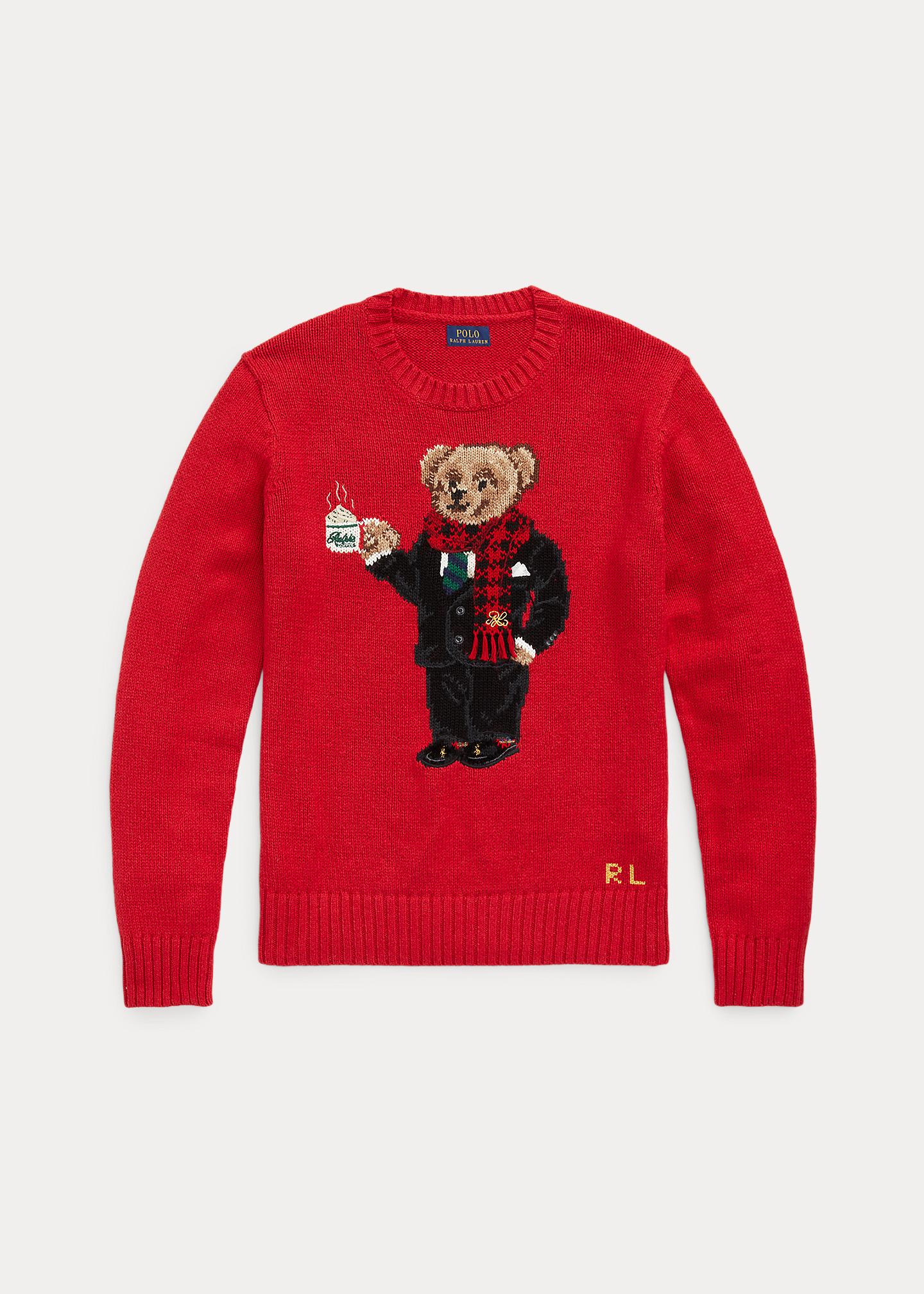 Polo Ralph Lauren Lunar New Year Polo Bear Jumper in Red | Lyst UK