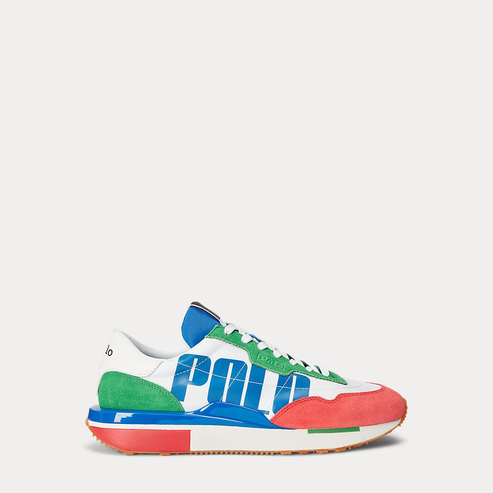 Ralph Lauren Train 89 Logo Colour-blocked Trainer in Blue for Men | Lyst