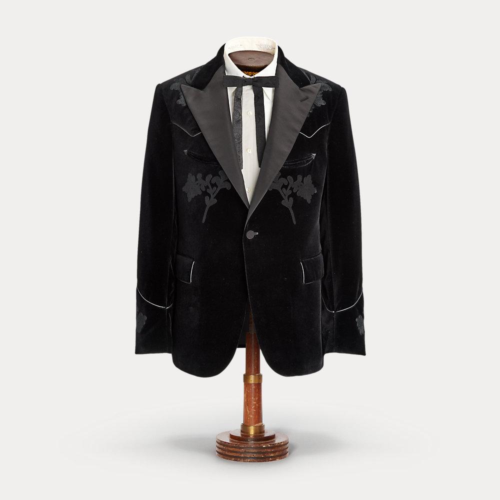 Ralph Lauren Embroidered Velvet Western Tuxedo Jacket in Black for Men ...