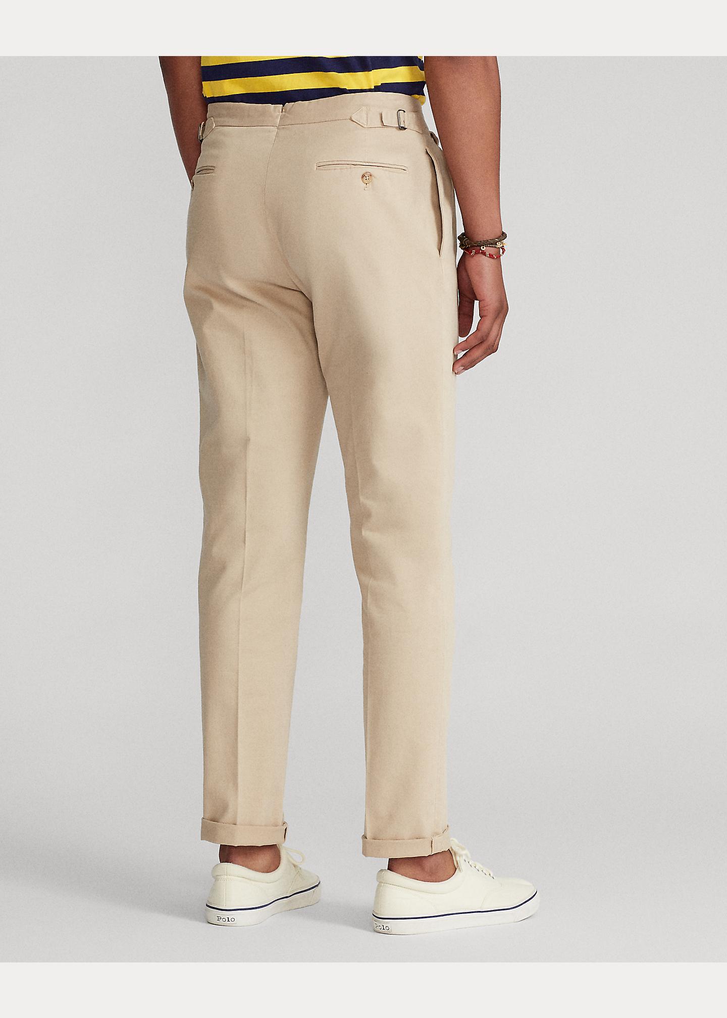Polo Ralph Lauren Pleated Stretch Chino Trouser In Natural For Men Lyst UK | atelier-yuwa.ciao.jp