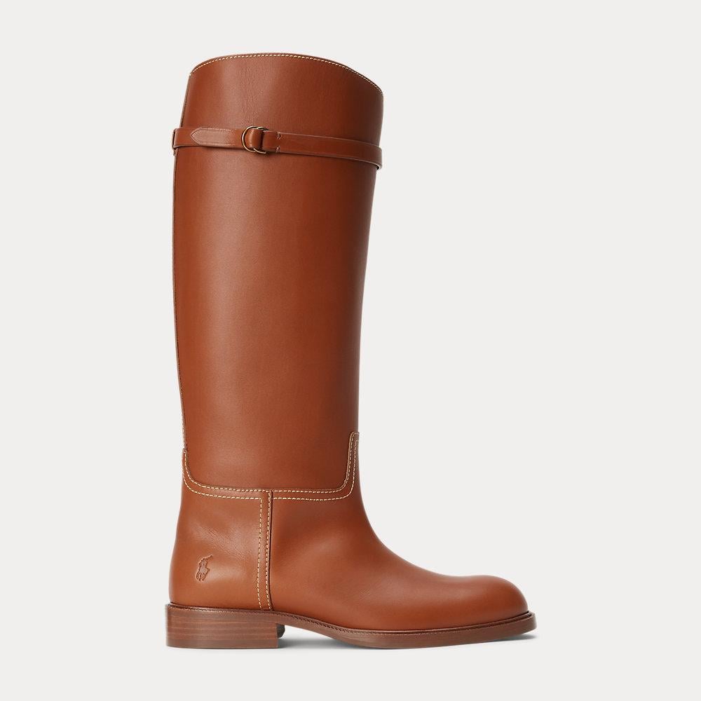 Polo Ralph Lauren Calfskin Tall Riding Boot in Brown | Lyst