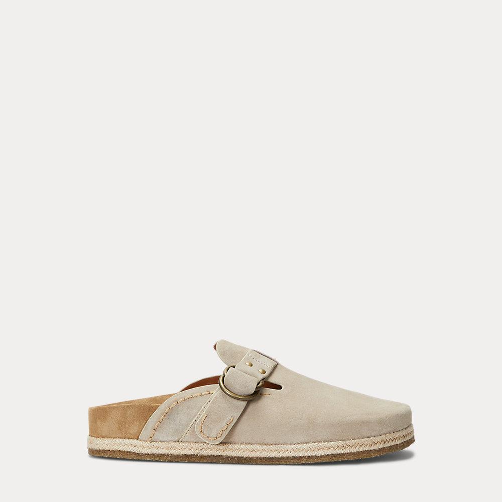 Polo Ralph Lauren Turbach Suede Clog Sandal in Natural for Men | Lyst UK