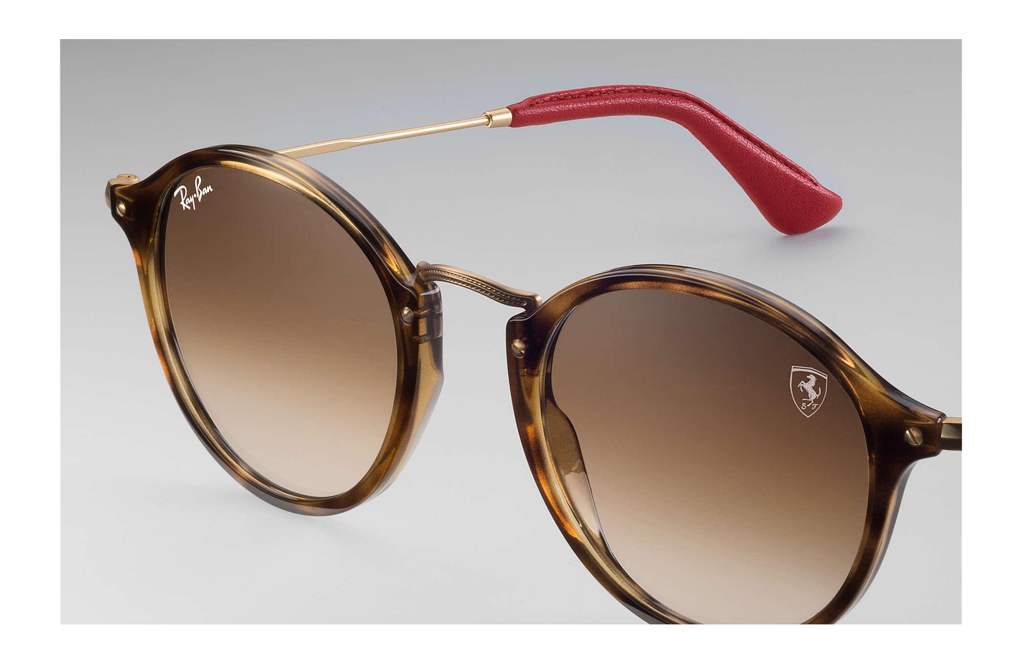 Ray-Ban Leather Rb2447nm Scuderia Ferrari Collection in Tortoise; Gold ...