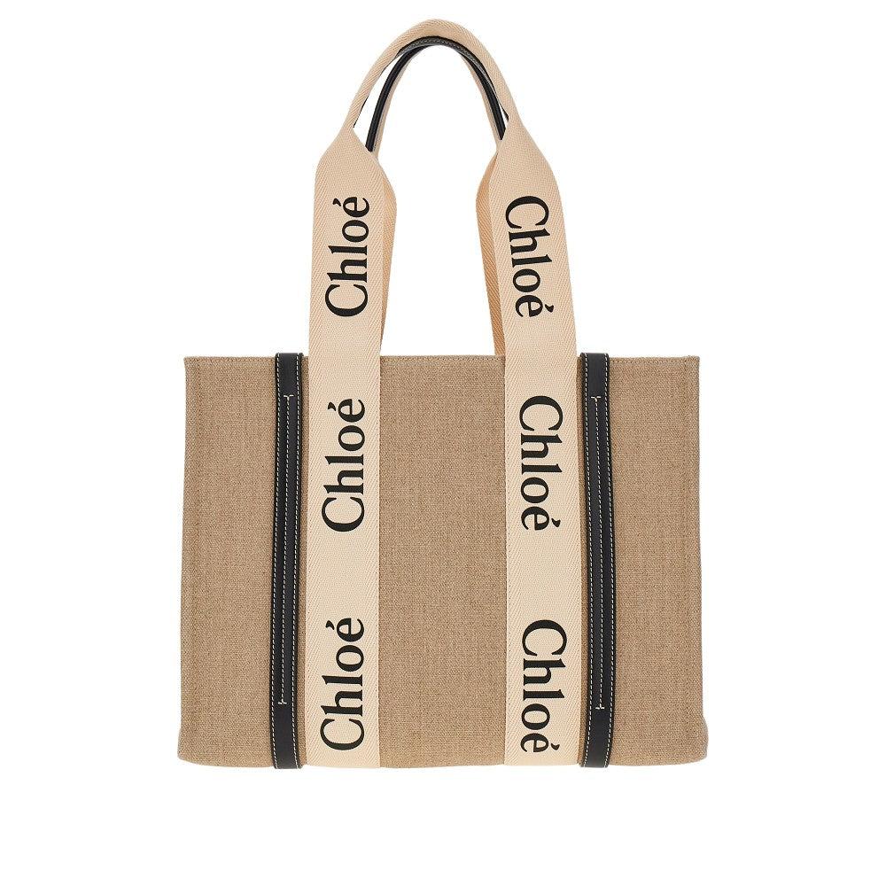 Chloé Medium 'Woody' Tote Bag in Natural | Lyst UK