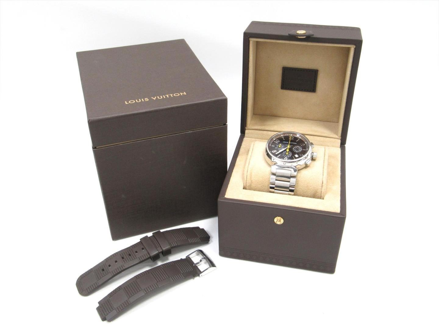 Louis Vuitton Tambour Automatic Chronograph Q 1120 Mens | semashow.com