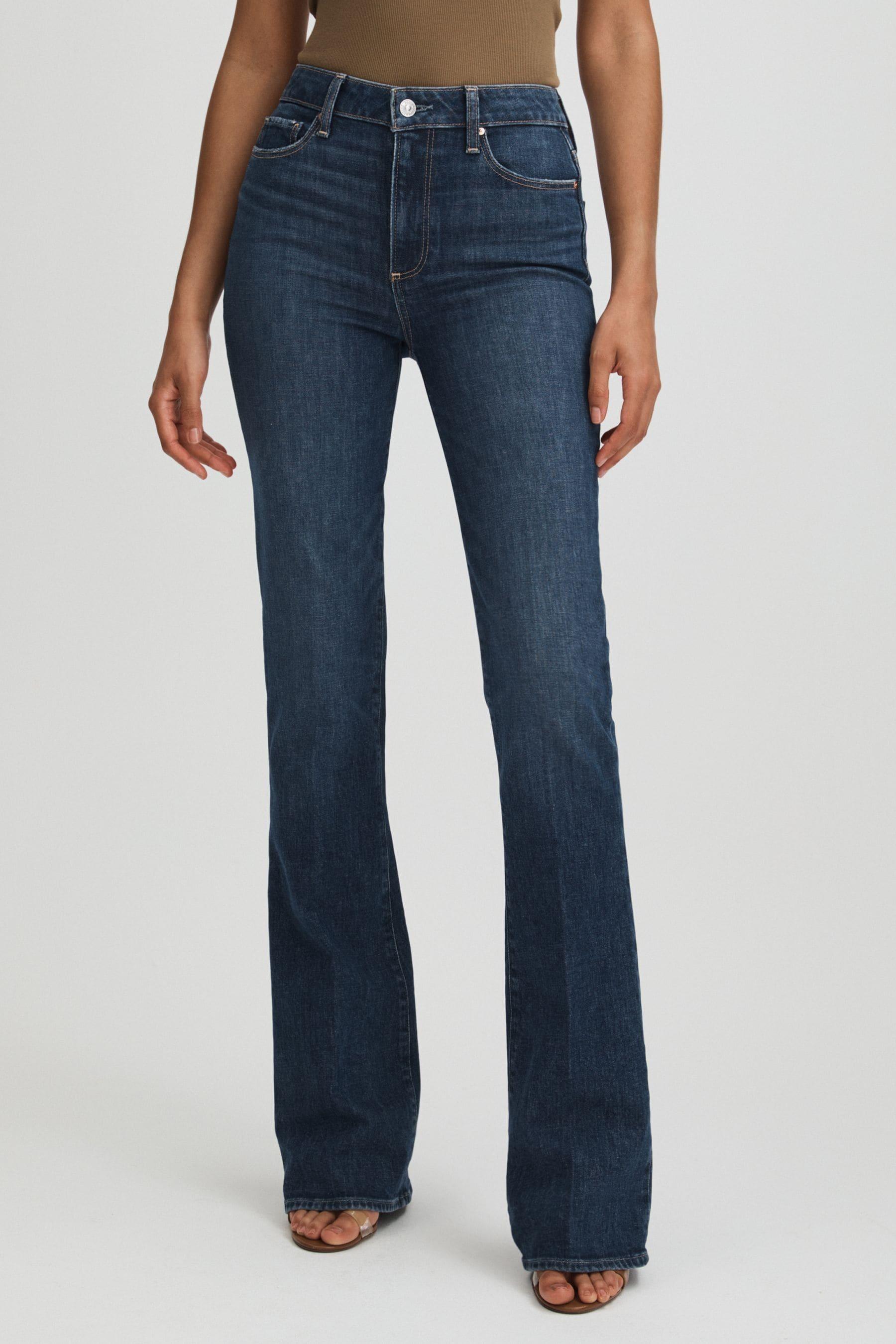PAIGE Ancient High Flared Jeans in Blue | Lyst