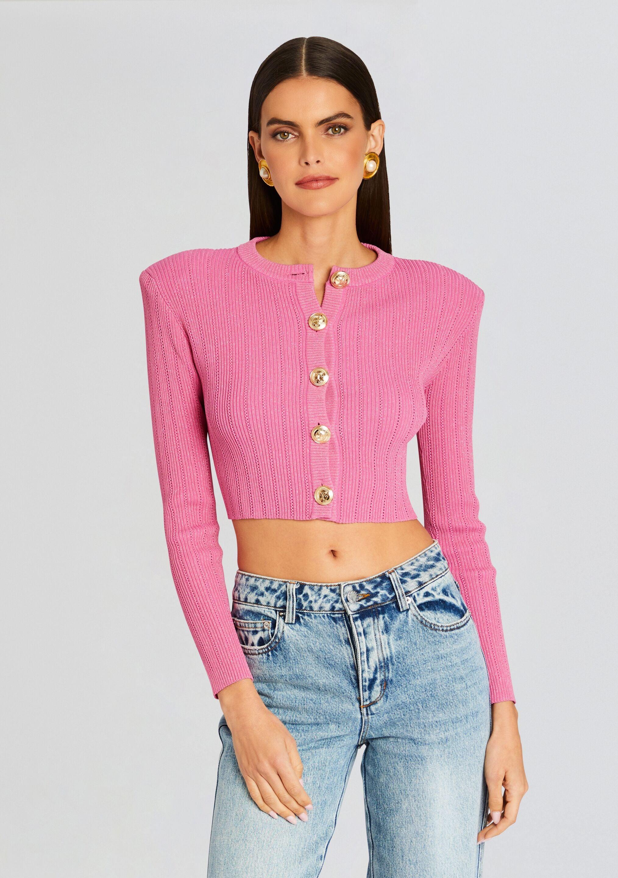 retroféte Laurel Knit Jacket in Pink | Lyst
