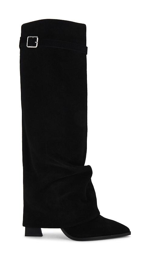 Free People Felicity Foldover Boot in Black | Lyst